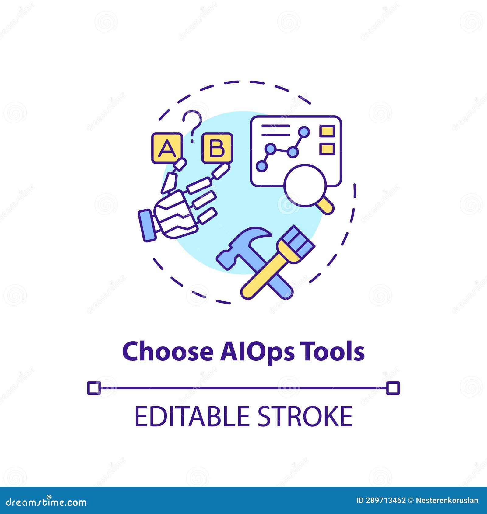 2D Thin Linear Colorful Choose AI Ops Tools Icon Stock Vector ... 2D Thin Linear Colorful Choose AI Ops Tools Icon Stock Vector ...