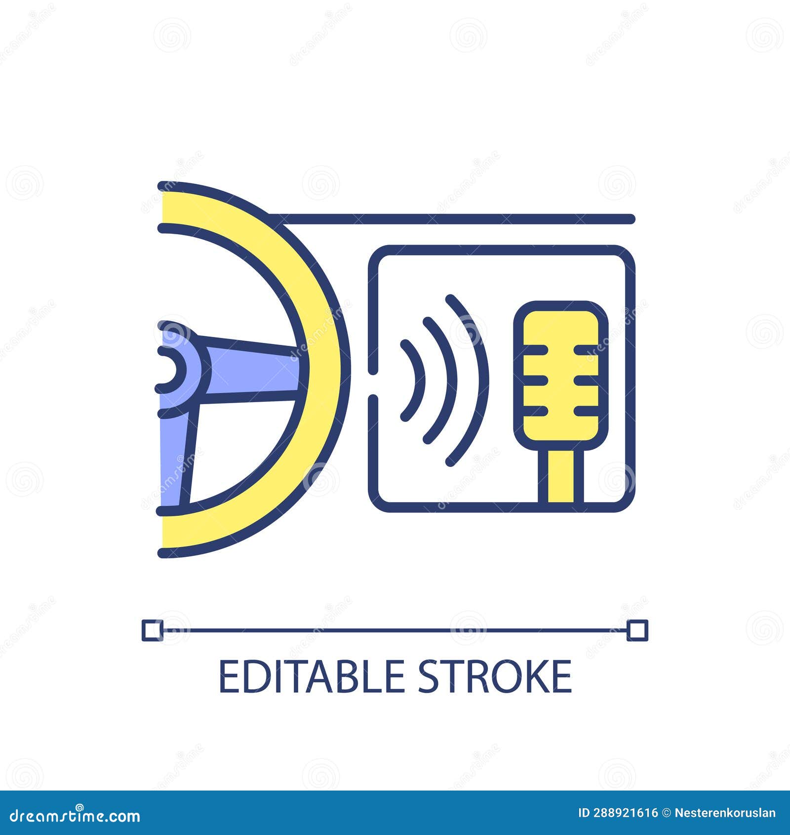 2D Thin Linear Colorful Drivers Simple Icon Stock Illustration ...