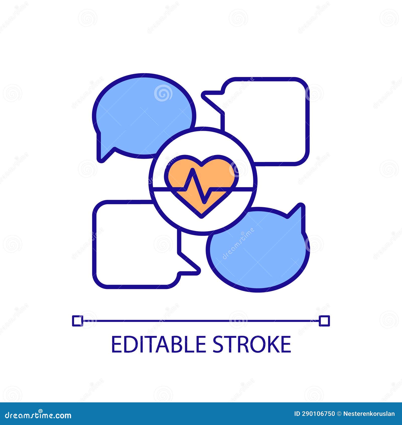 2D Thin Linear Colorful Interoperability Icon Stock Illustration ...