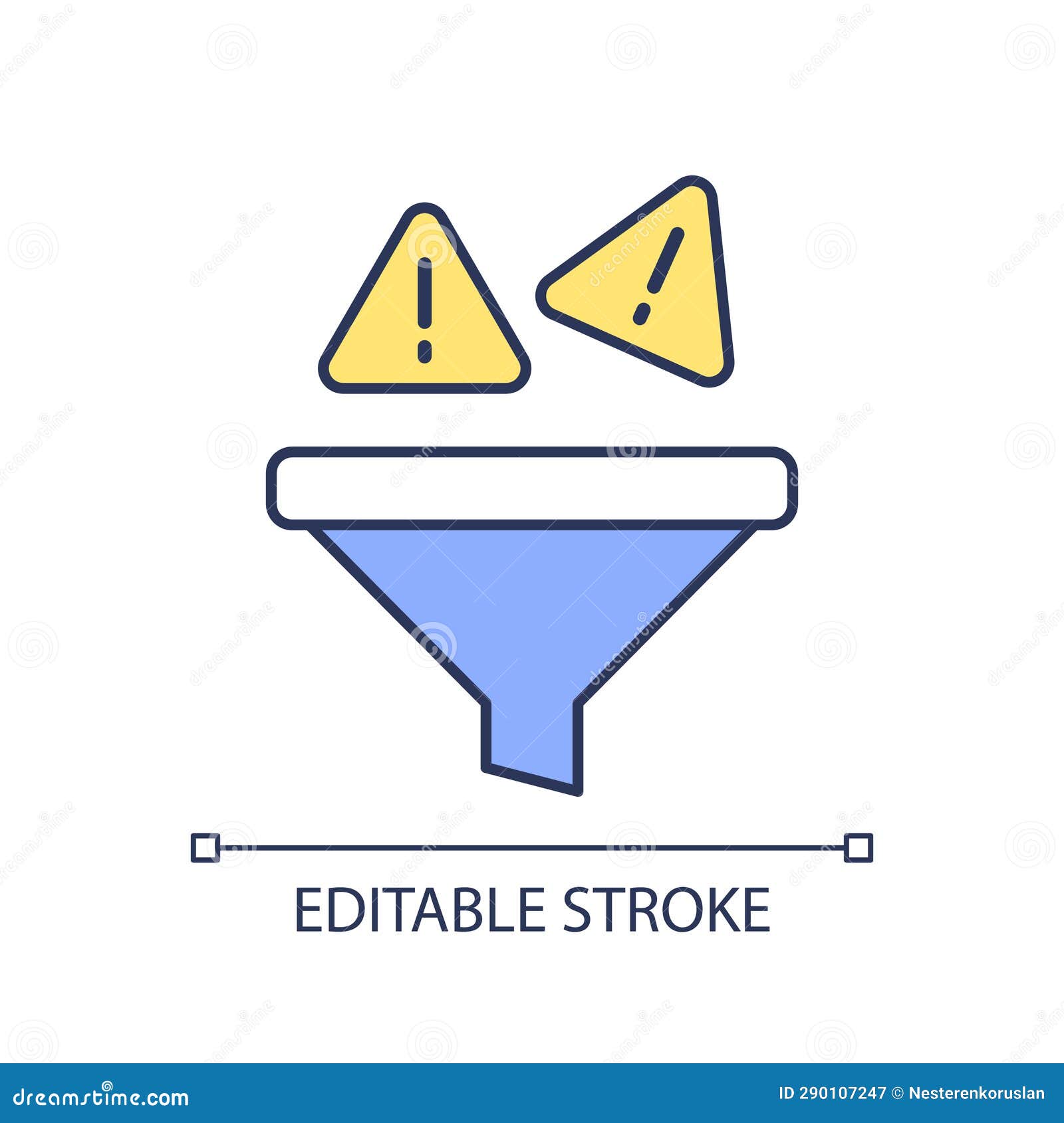 2D Thin Linear Colorful Reduce Noise Events Icon Stock Illustration ...