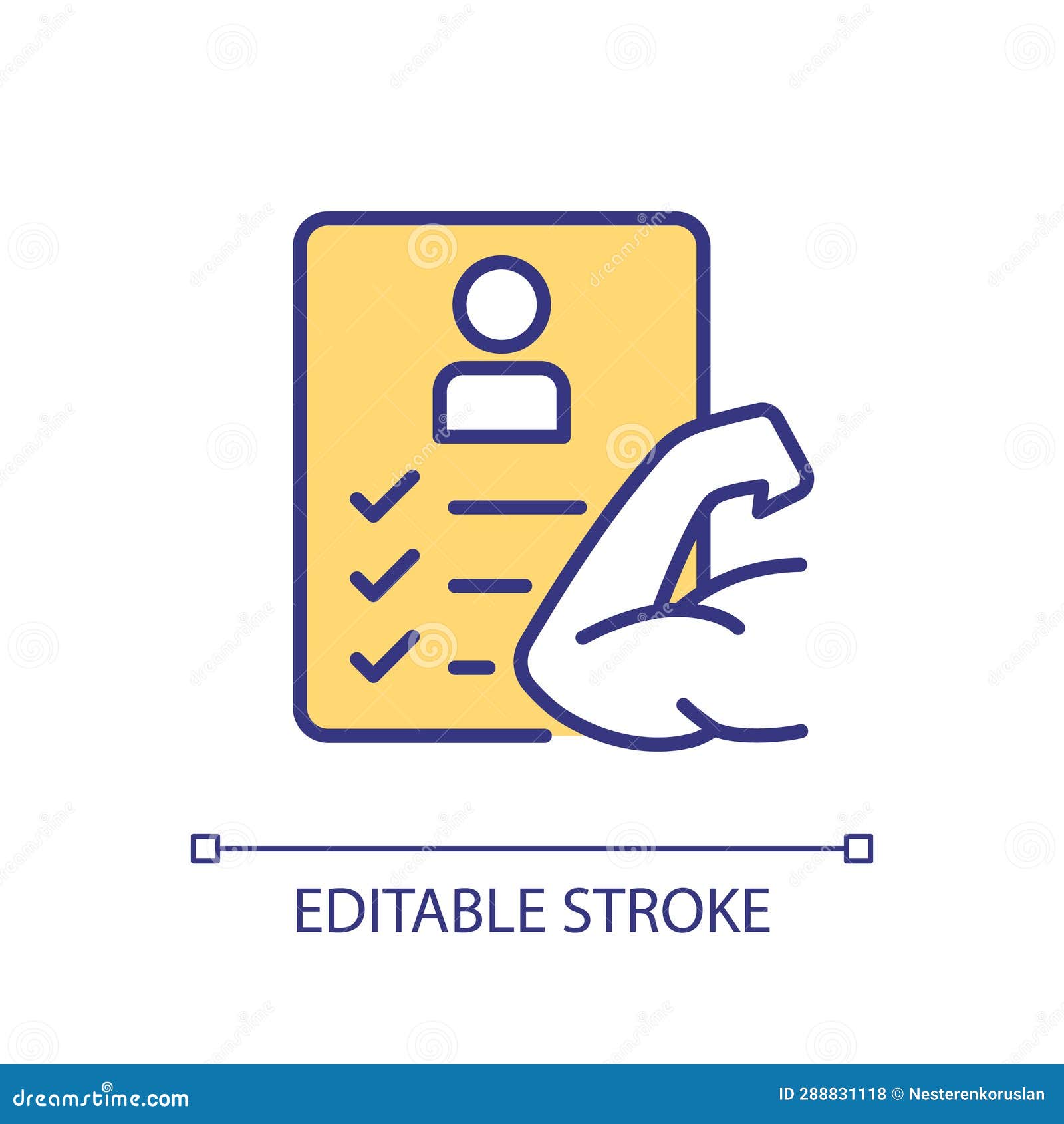 2D Thin Linear Colorful Showcase Abilities Icon Stock Vector ...