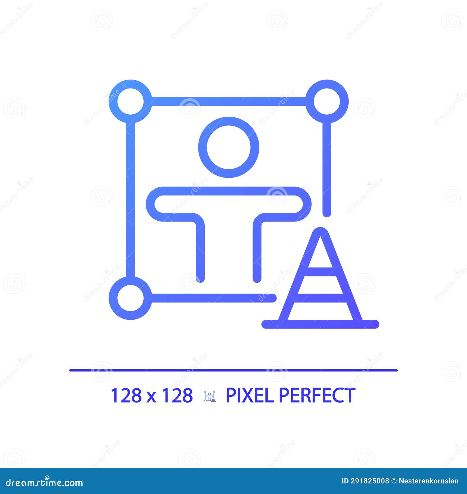2D Thin Linear Gradient Accountability Icon Stock Illustration ...