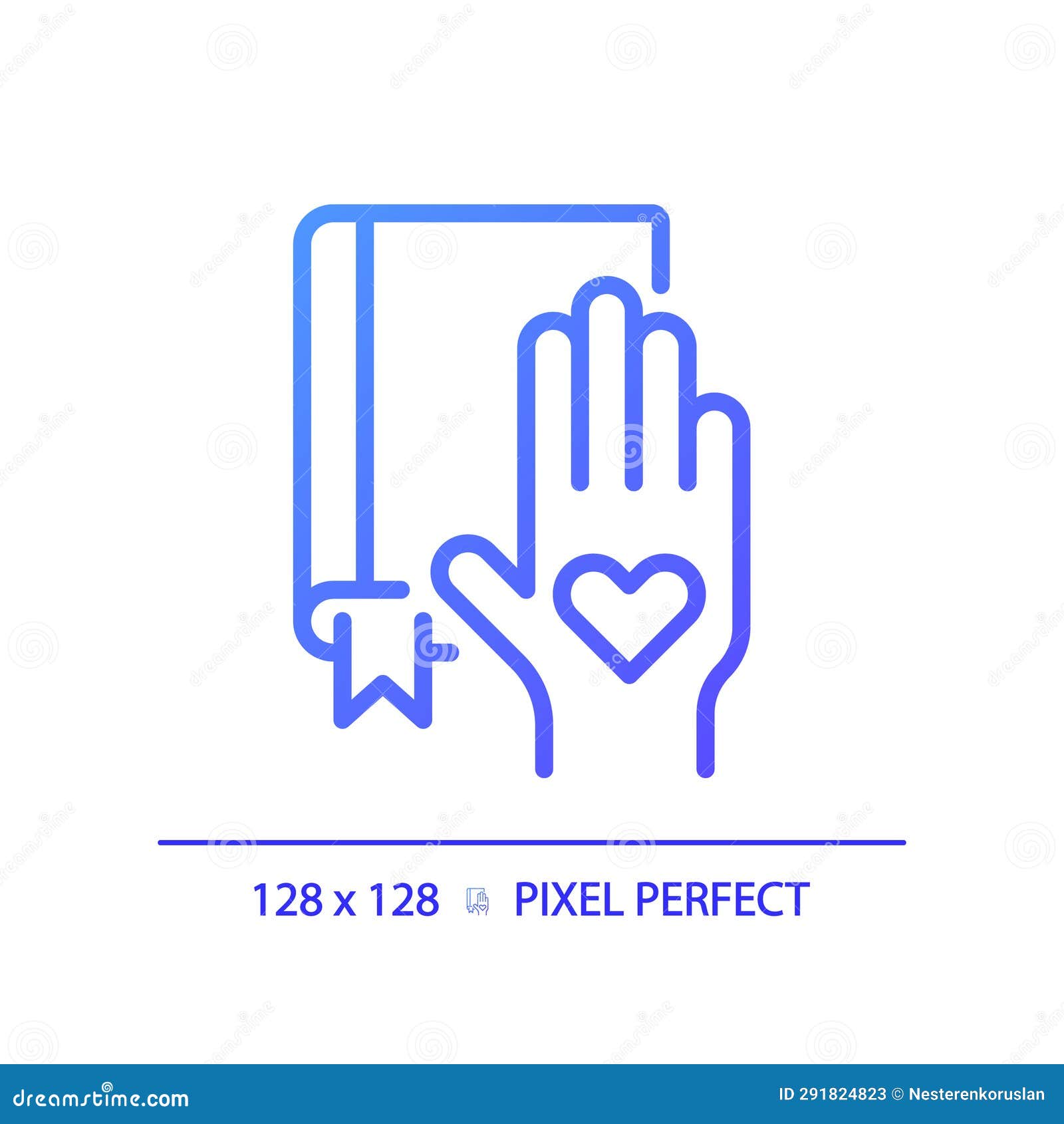 2D Thin Linear Gradient Willingness Icon Stock Illustration ...