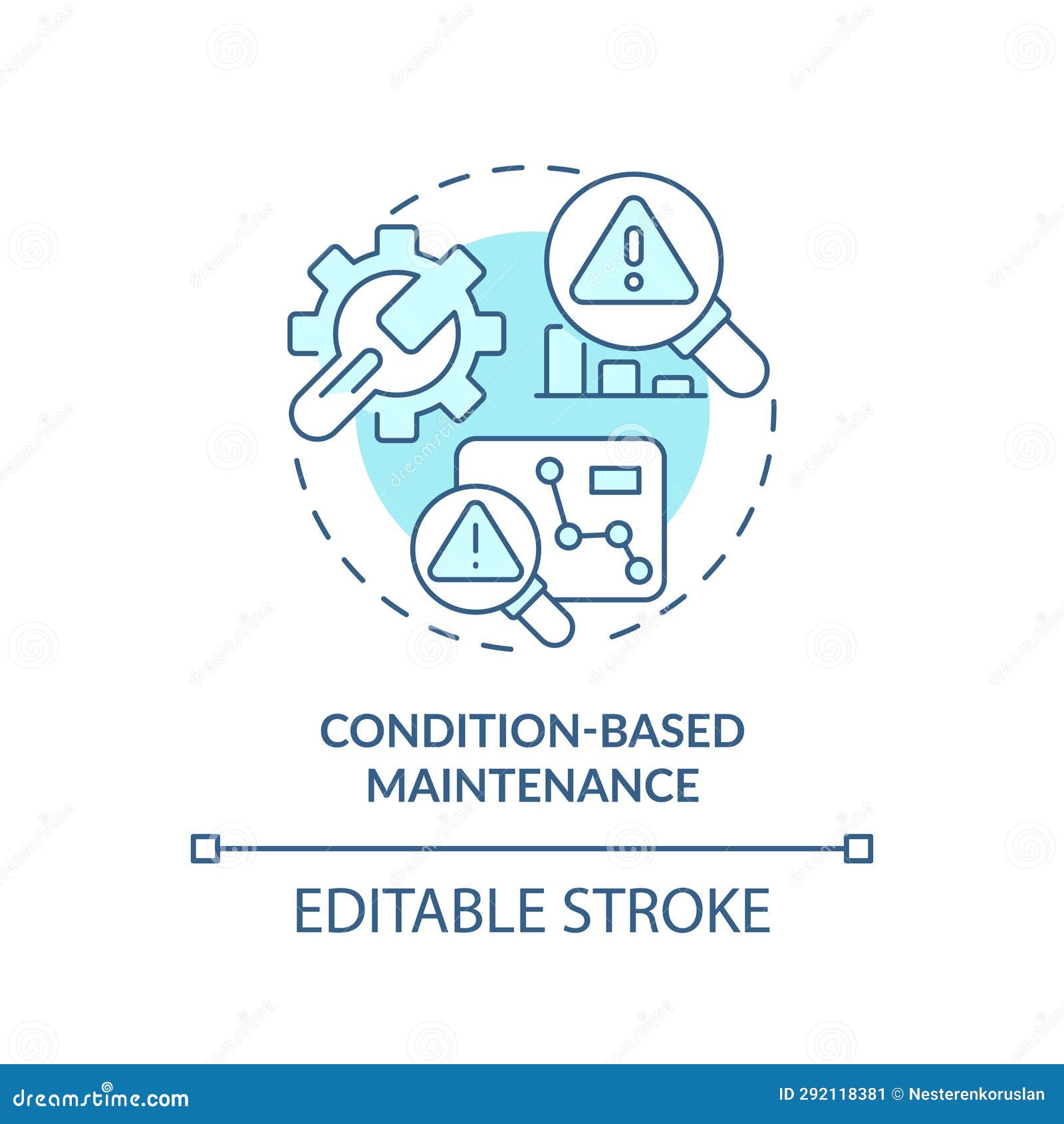 2D Thin Linear Icon Condition Based Maintenance Concept Stock ...