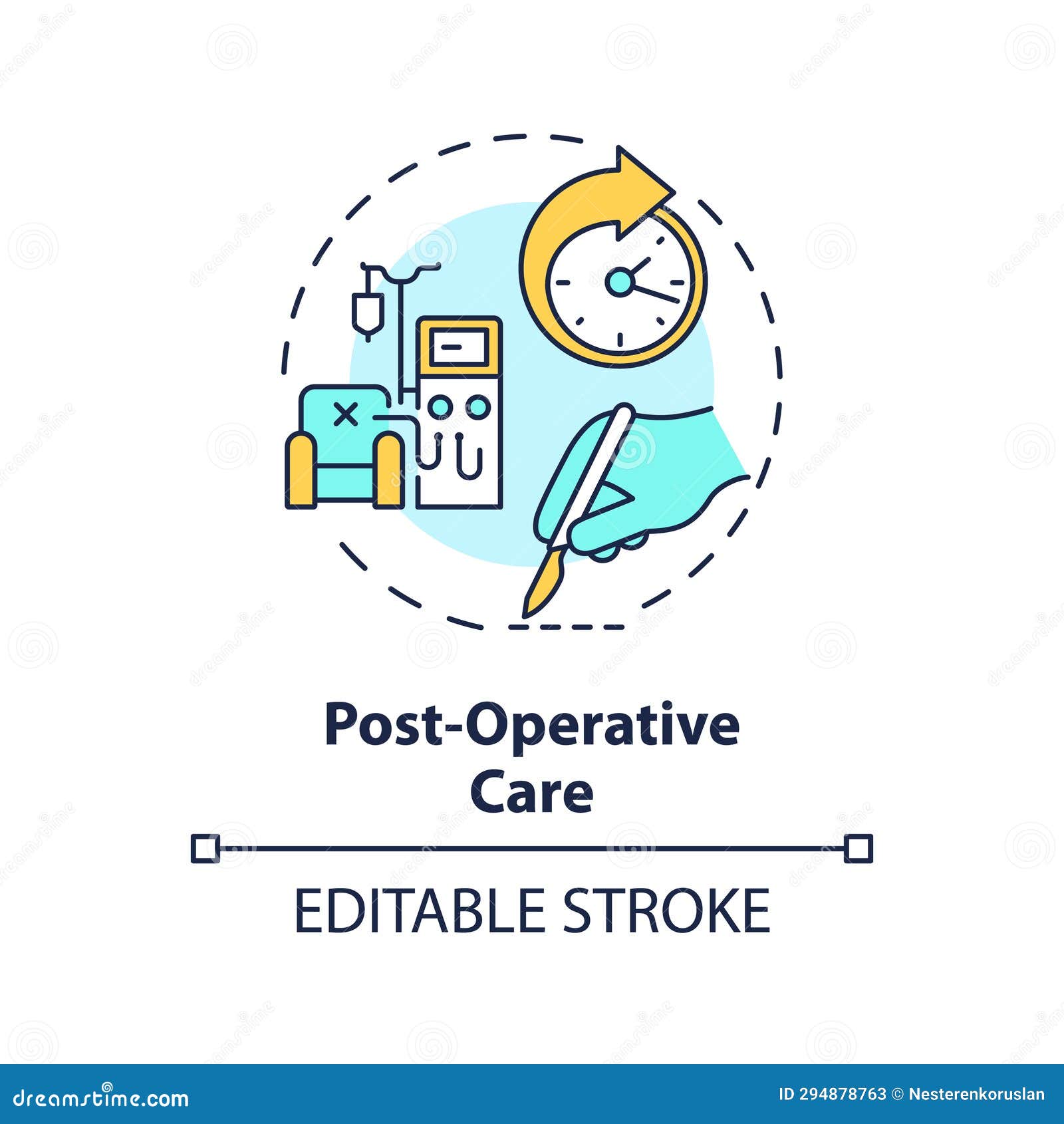 2D Thin Linear Icon Post Operative Care Concept Stock Vector ... 2D Thin Linear Icon Post Operative Care Concept Stock Vector ...