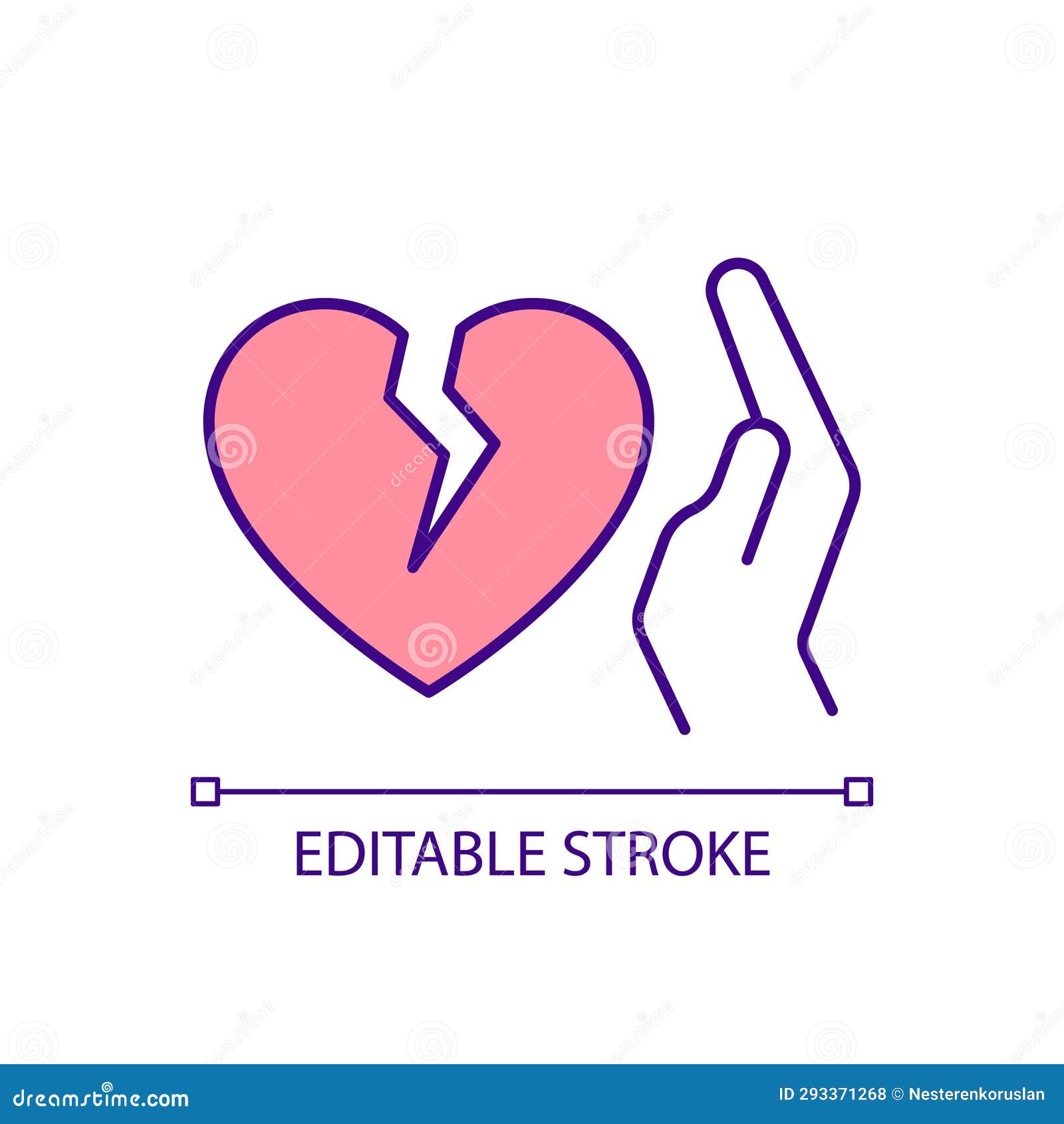 2D Thin Linear Lack of Empathy Simple Icon Stock Illustration ...