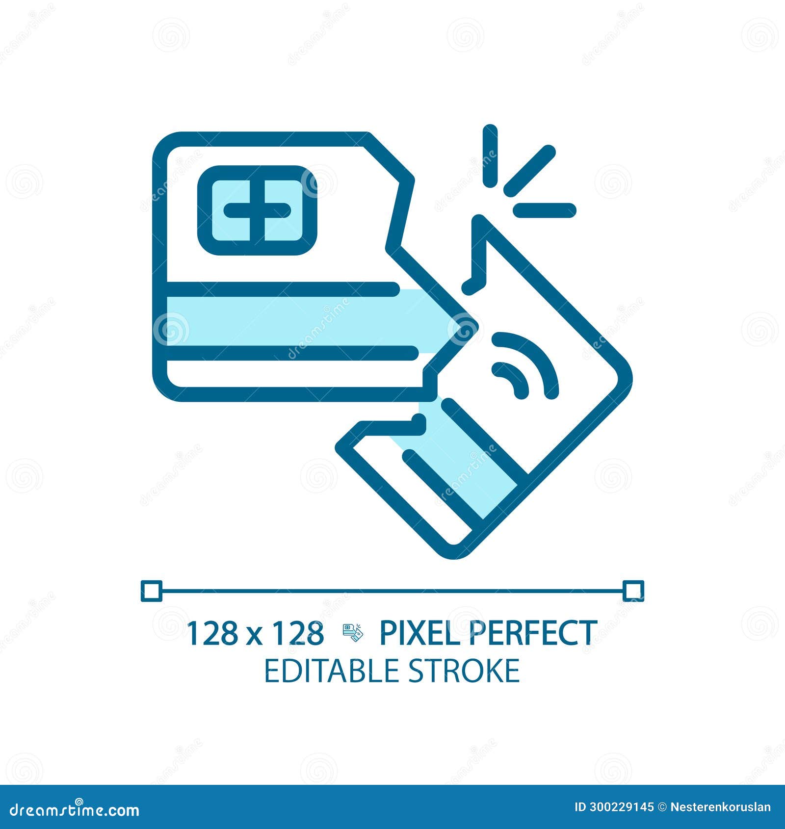 2D Thin Linear Pixel Perfect Simple Blue Credit Crunch Icon Stock ...
