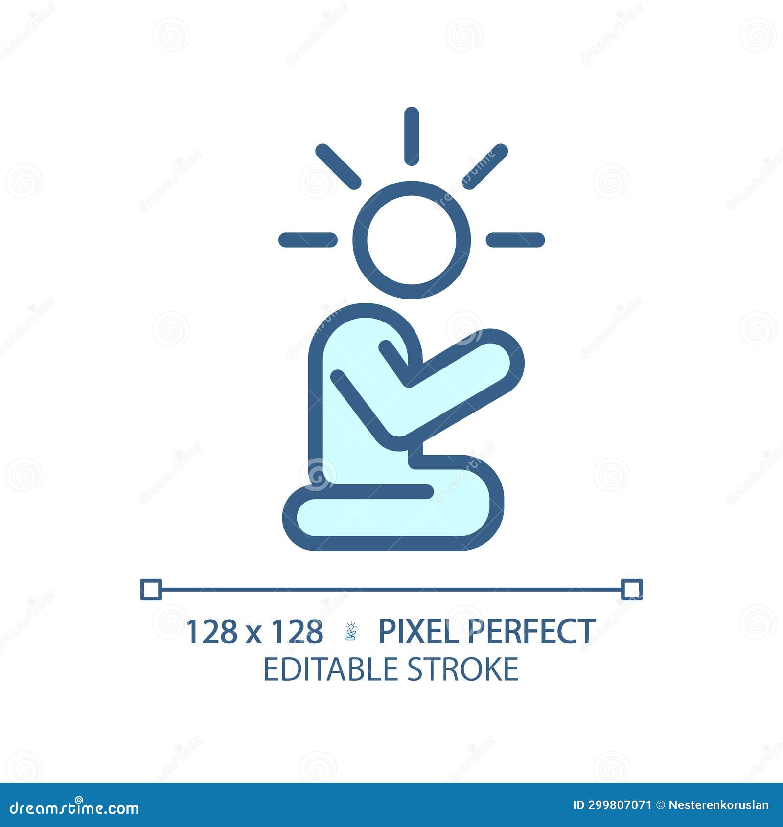 2D Thin Linear Simple Blue Relief Icon Stock Vector - Illustration of ...