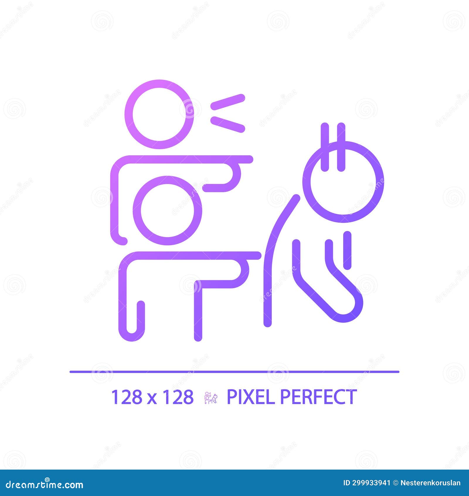 2D Thin Linear Simple Gradient Discrimination Icon Stock Illustration ...