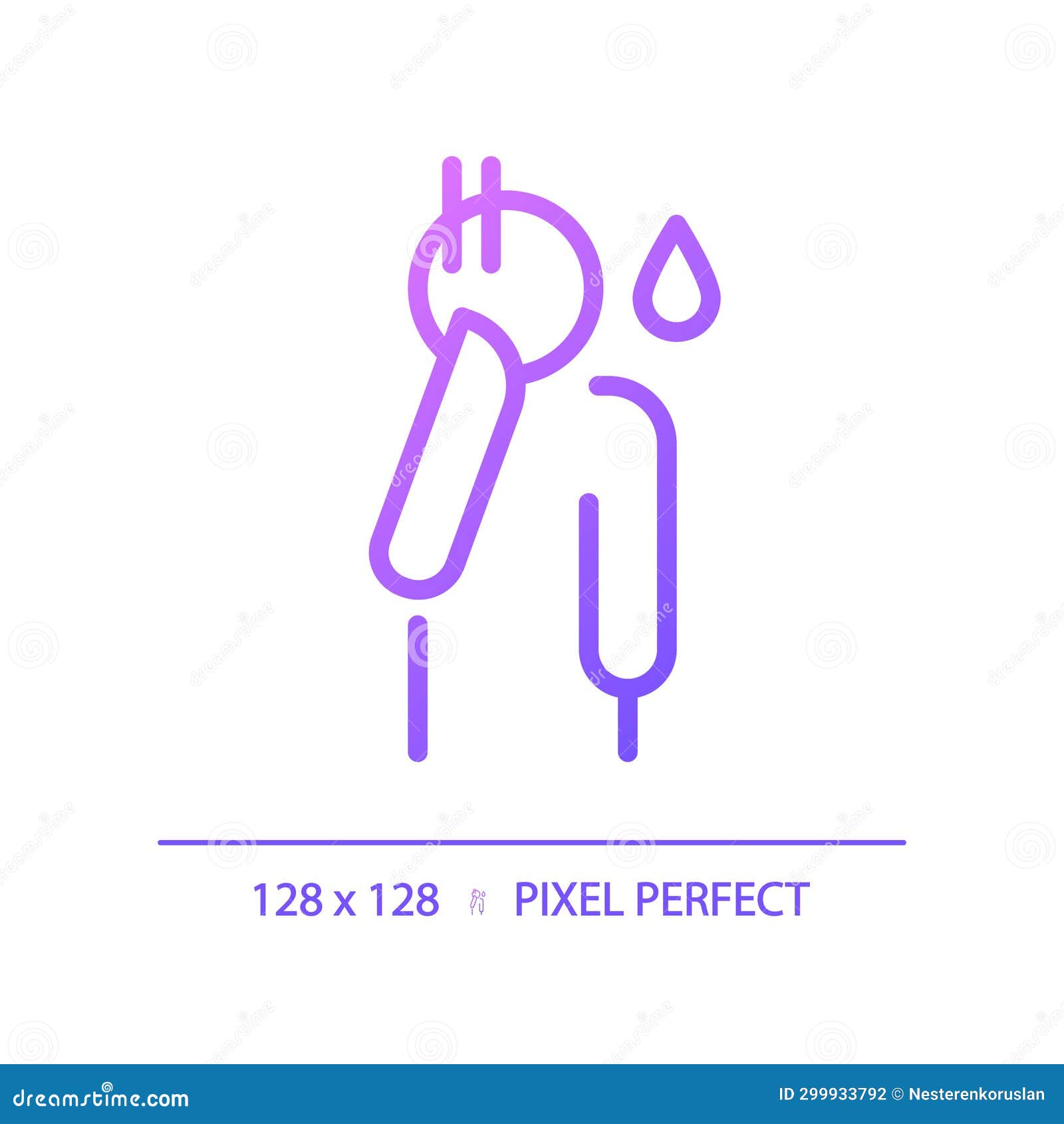 2D Thin Linear Simple Gradient Shame Icon Stock Illustration ...