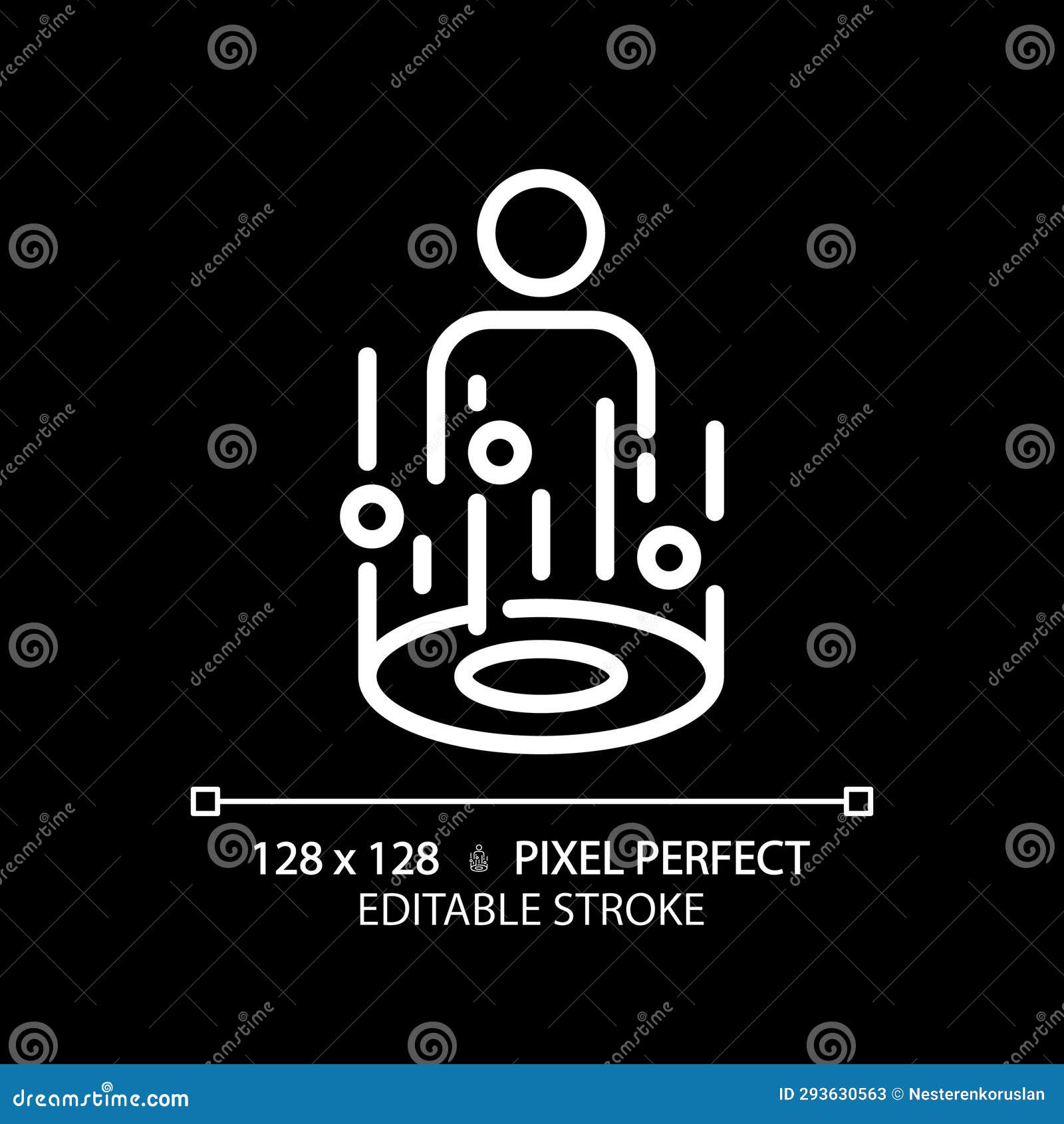 2D Thin Linear White Mixed Reality Icon Stock Vector - Illustration of ...