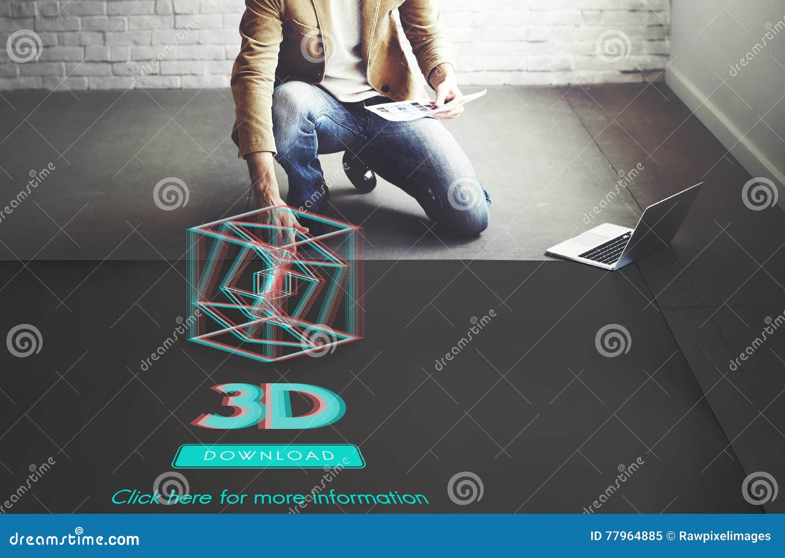 3D Three Dimensional Futuristic Display Modern Concept Stock Image ...