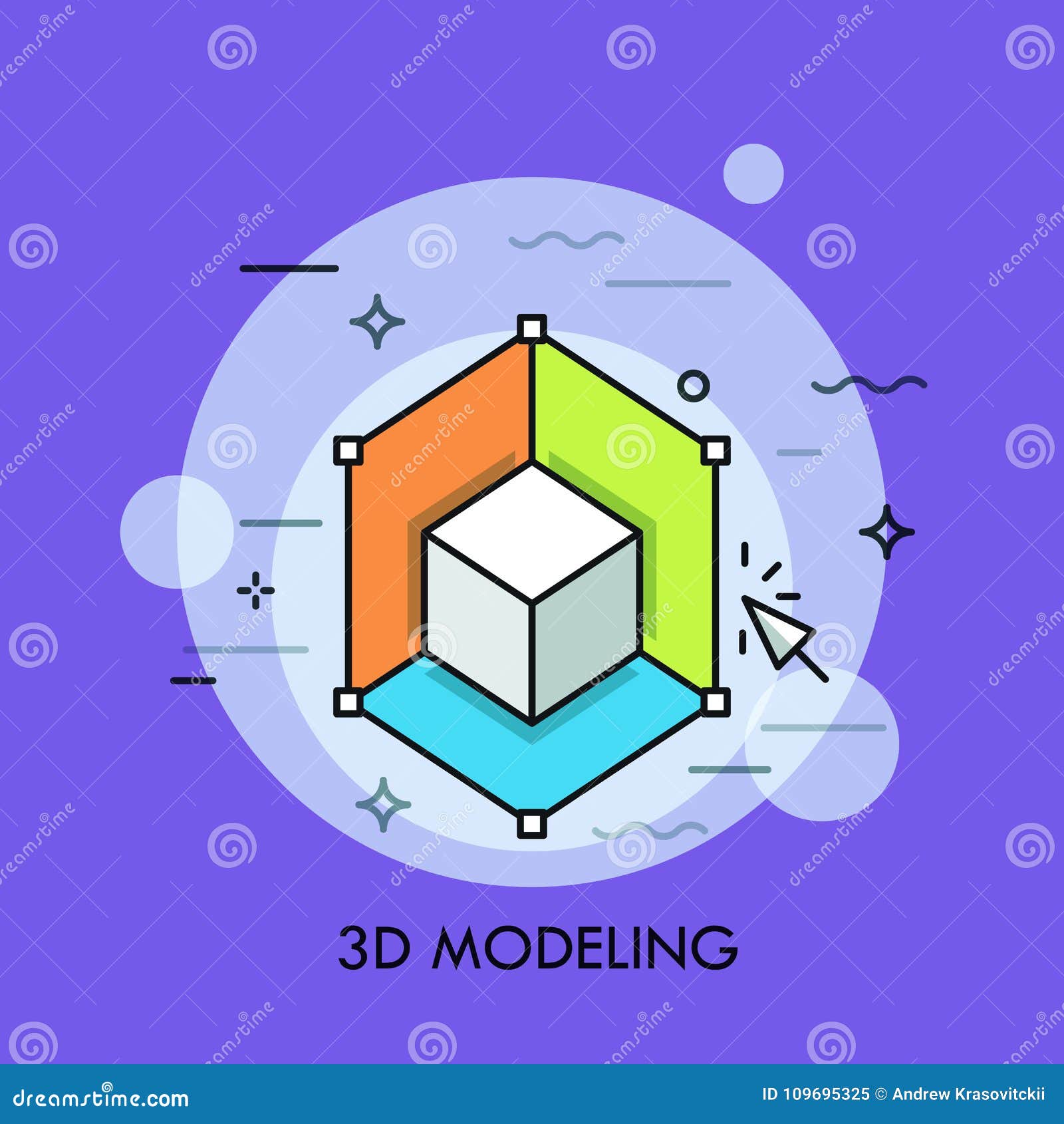Software Graphics Line Icons Collection Rendering Animation Modeling