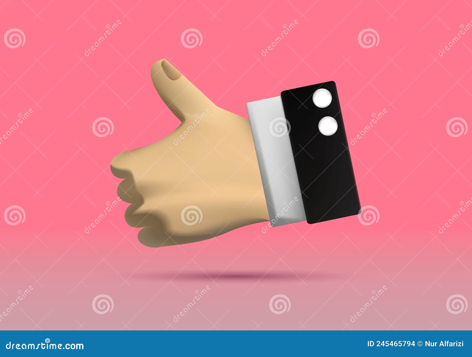 3d Thumb Vector Illustration. Business Hand Stock Vector - Illustration ...