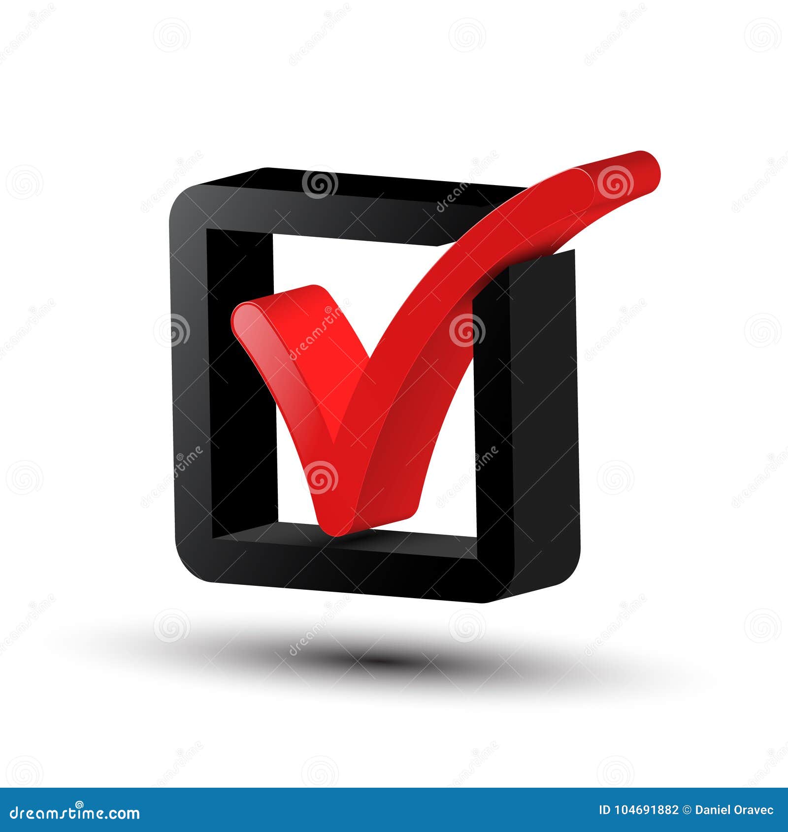 3d Tick Symbol vektor illustrationer. Illustration av internet - 104691882