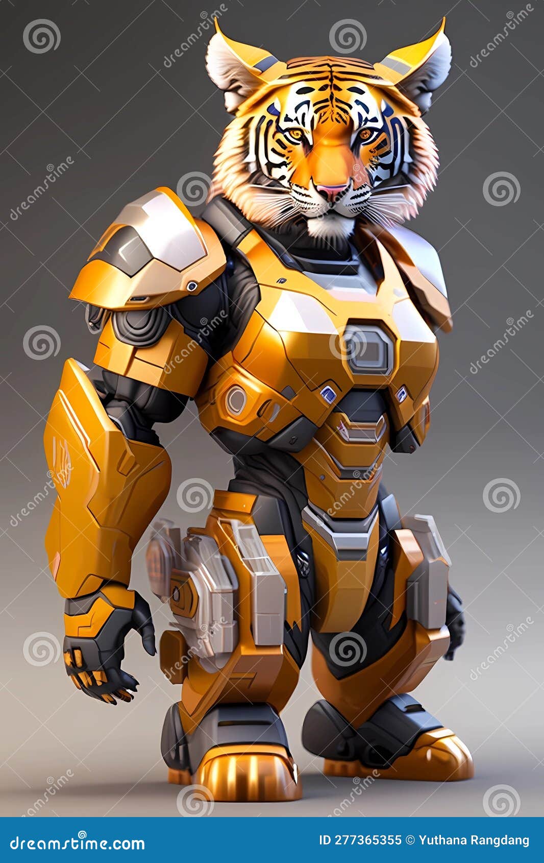3d Tiger Modern Anime Style Art , Generate by Ai Stock Illustration ...