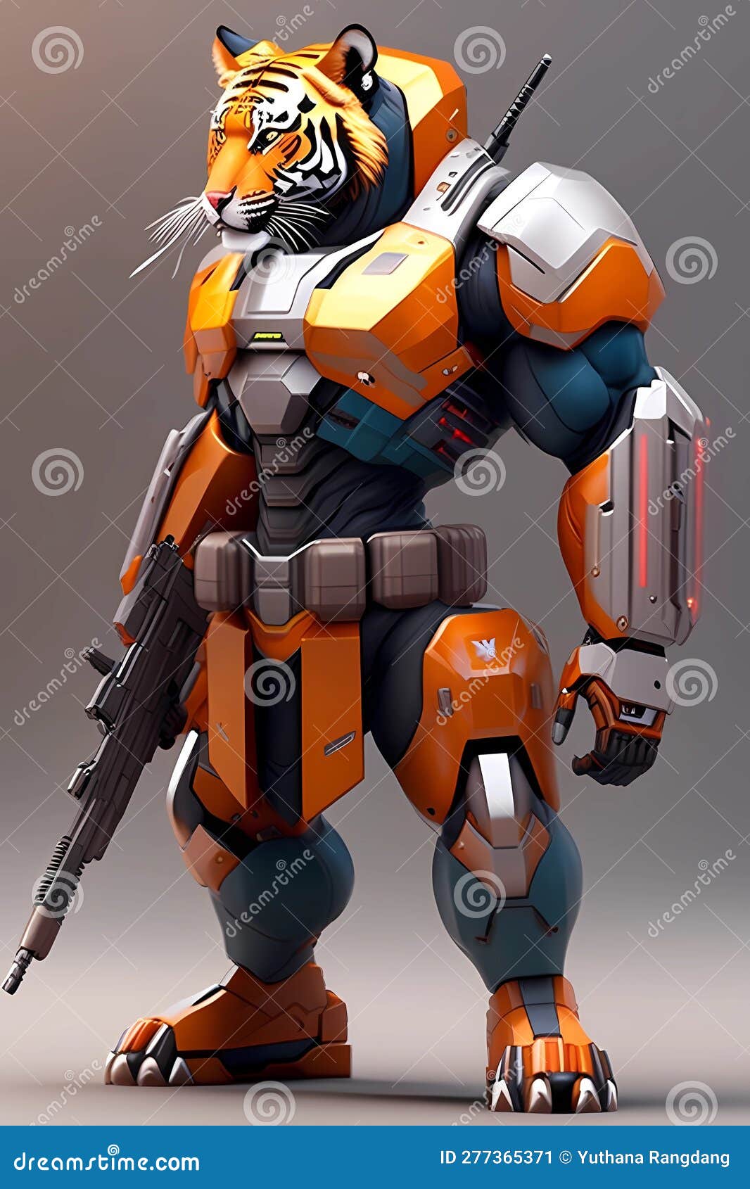 3d Tiger Modern Anime Style Art , Generate by Ai Stock Illustration ...