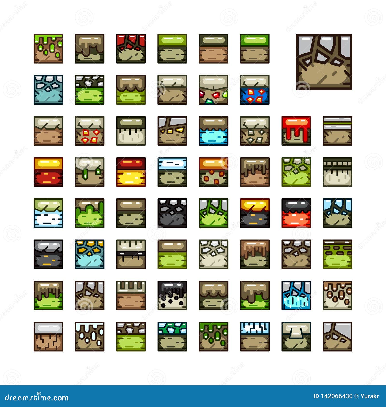Mines Sprites For Creating Video Game Cartoon Vector | CartoonDealer ...