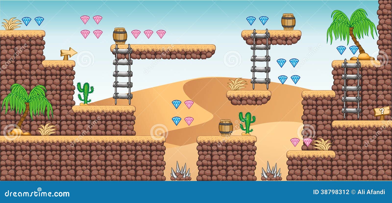 2D Tileset Platform Game 13 Royalty-Free Stock Image | CartoonDealer ...