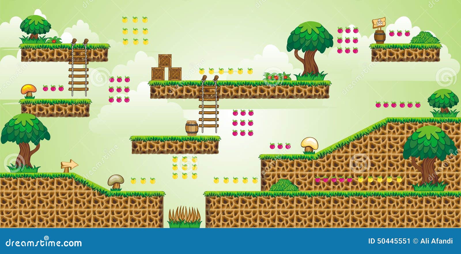 2D Tileset Platform Game 13 Royalty-Free Stock Image | CartoonDealer ...