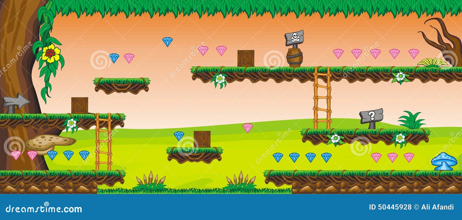 2D Tileset Platform Game 12 Royalty-Free Stock Photo | CartoonDealer ...