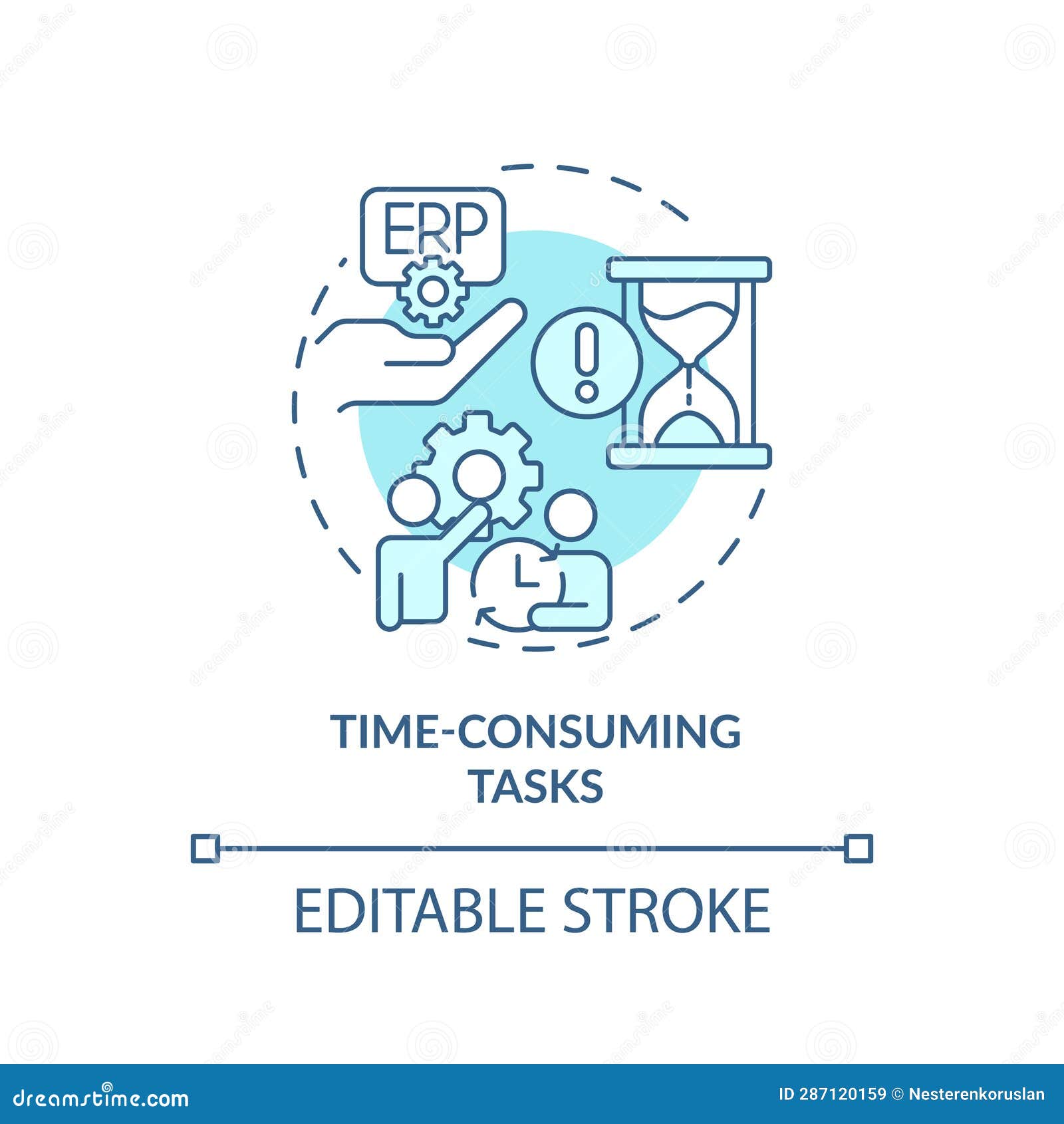 2D Time Consuming Tasks Blue Icon Concept Stock Vector - Illustration ... 2D Time Consuming Tasks Blue Icon Concept Stock Vector - Illustration ...