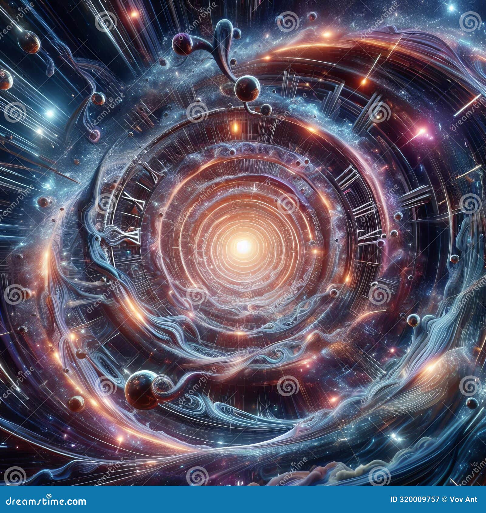 D Time Warp a Mind Bending Visual Representation of Time Andsp Stock ...