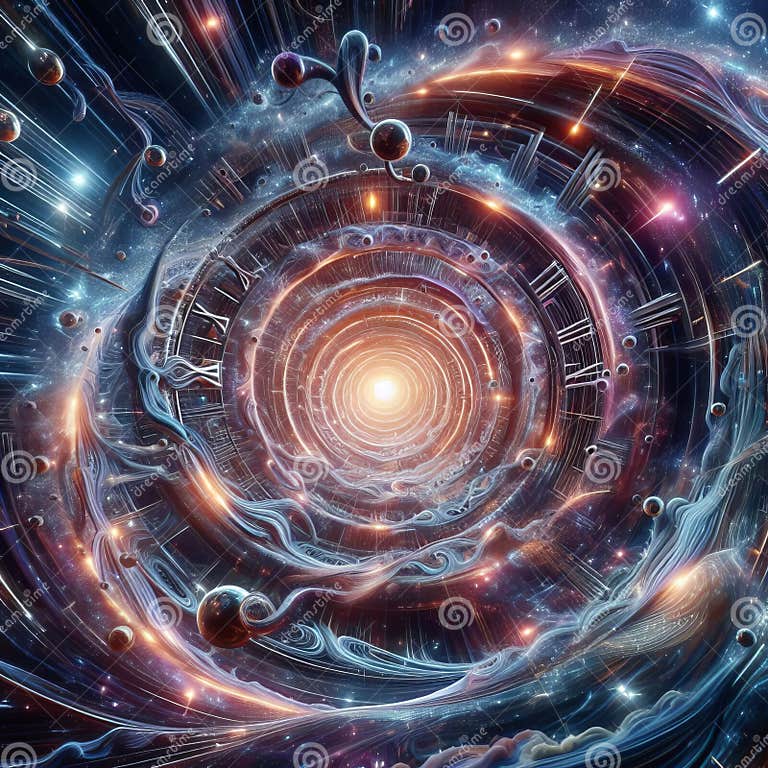 D Time Warp a Mind Bending Visual Representation of Time Andsp Stock ...