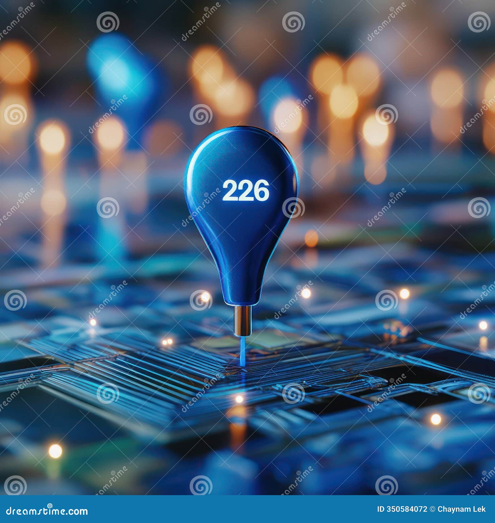 3D Timeline with Blue Pin for Year 2026 Stock Illustration ...