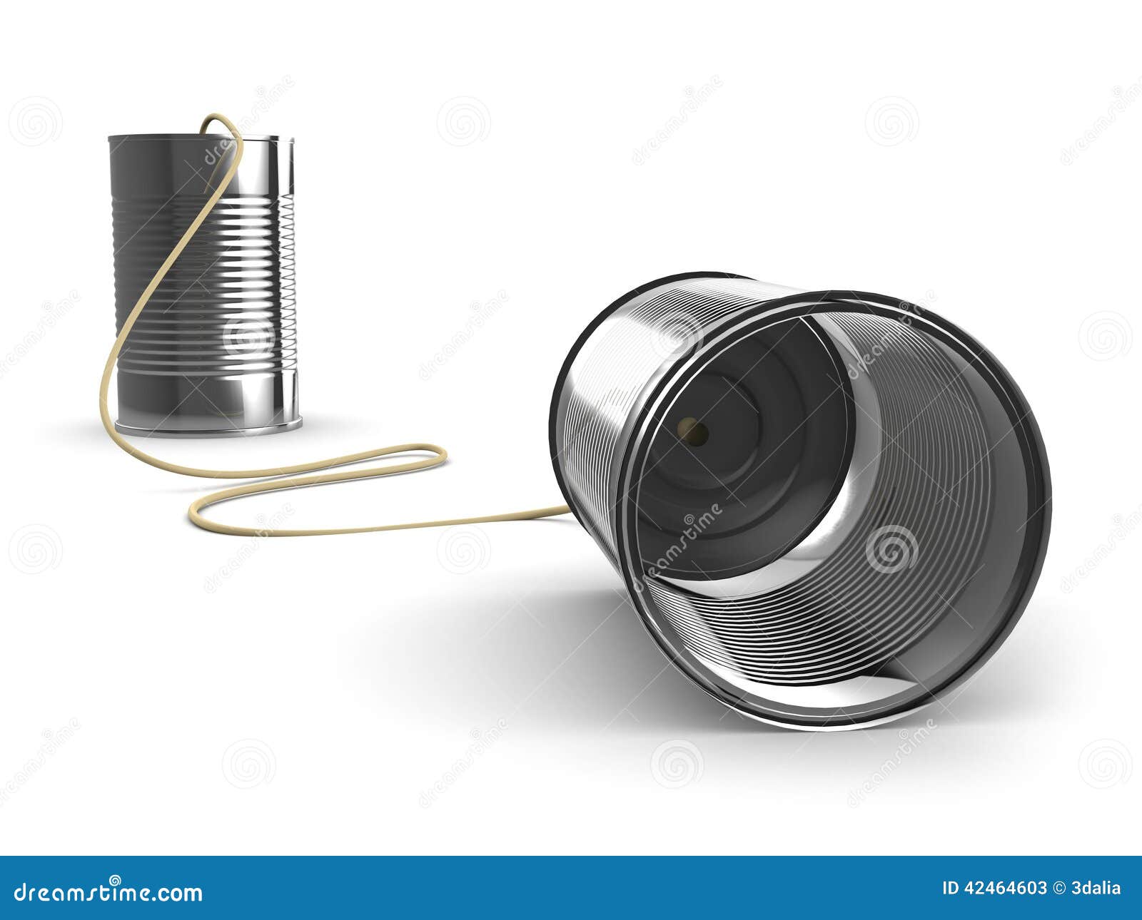 3d Tin Can Communications Device Stock Illustration - Illustration of ...