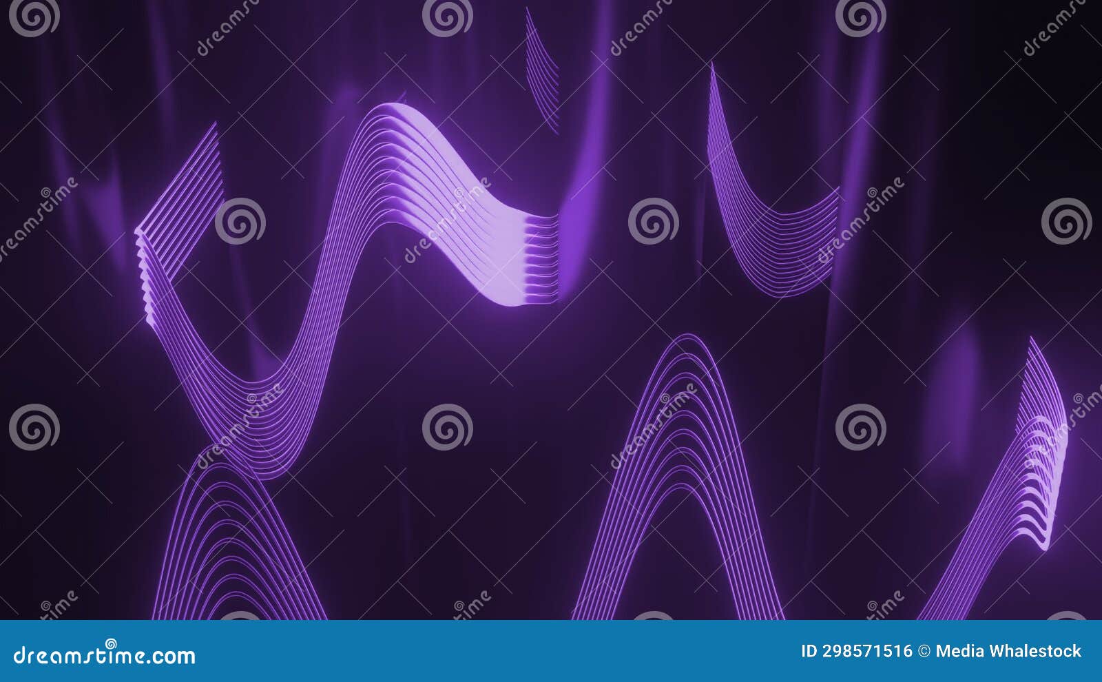 3D To with Moving Waves of Lines. Design. Wavy Lines Move in Abstract ...