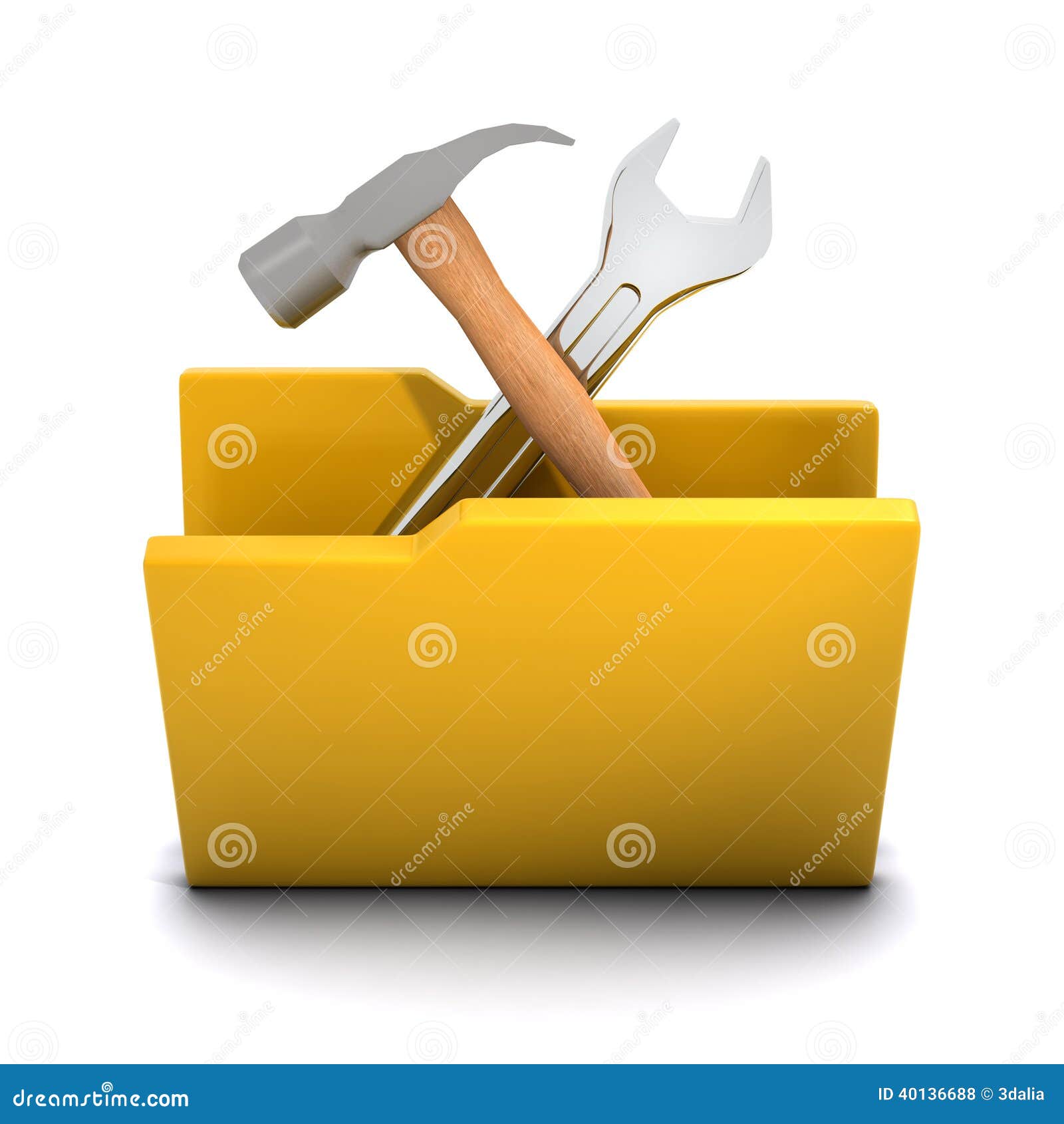 3d Tools folder icon stock illustration. Illustration of files - 40136688