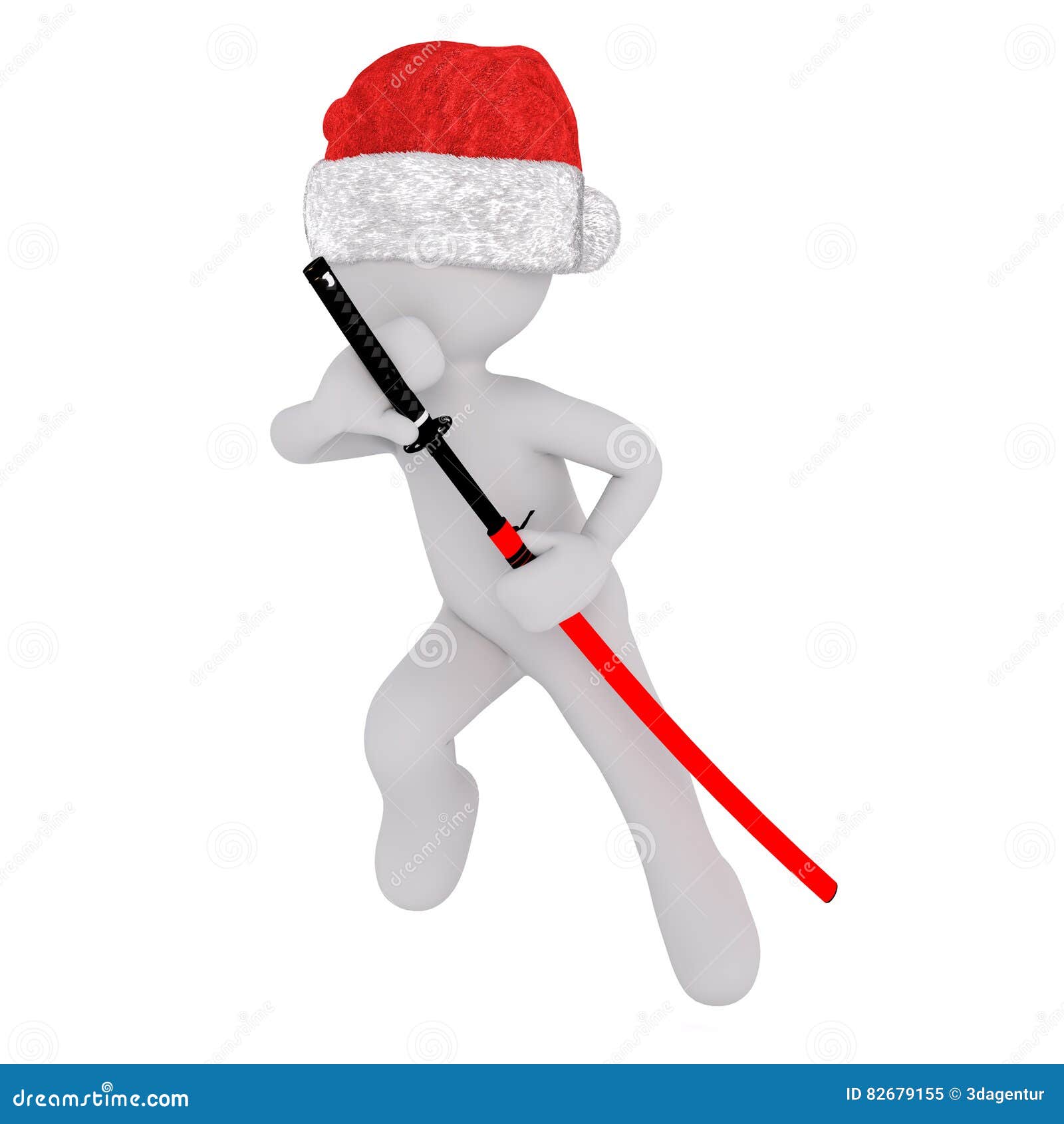 The Santa With The Samurai Costume Esport Logo Design Vector ...