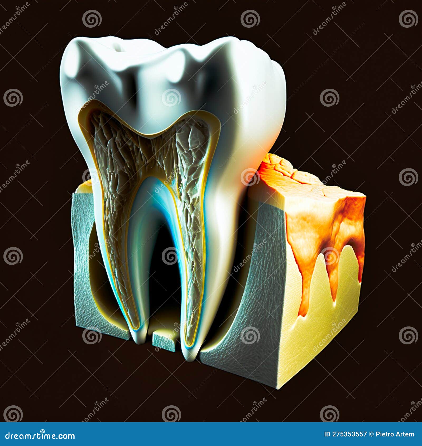 3D Tooth in Dentistry, Generative AI Stock Illustration - Illustration ...