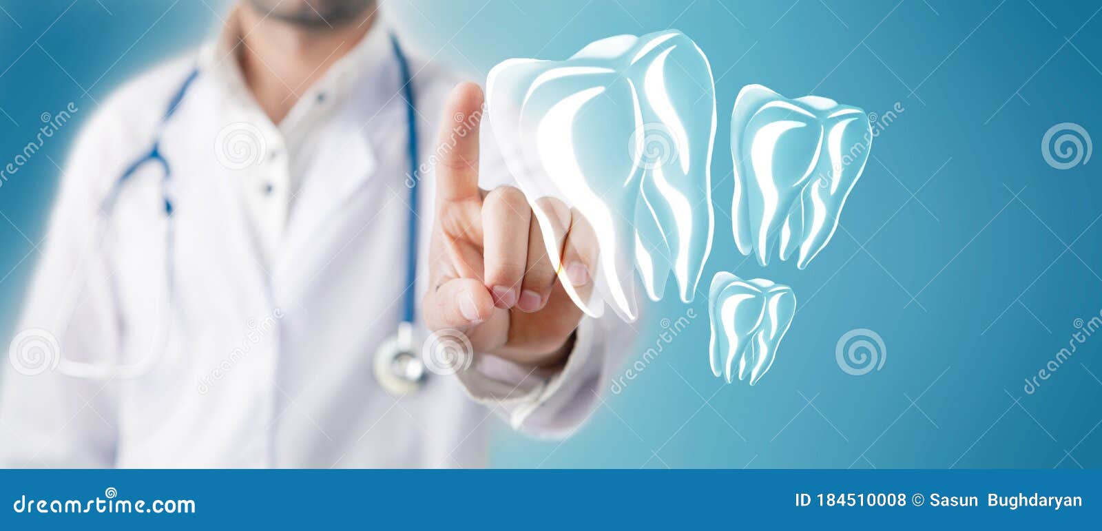 3D Tooth Illustration. Medical Research Stock Photo - Image of life ...
