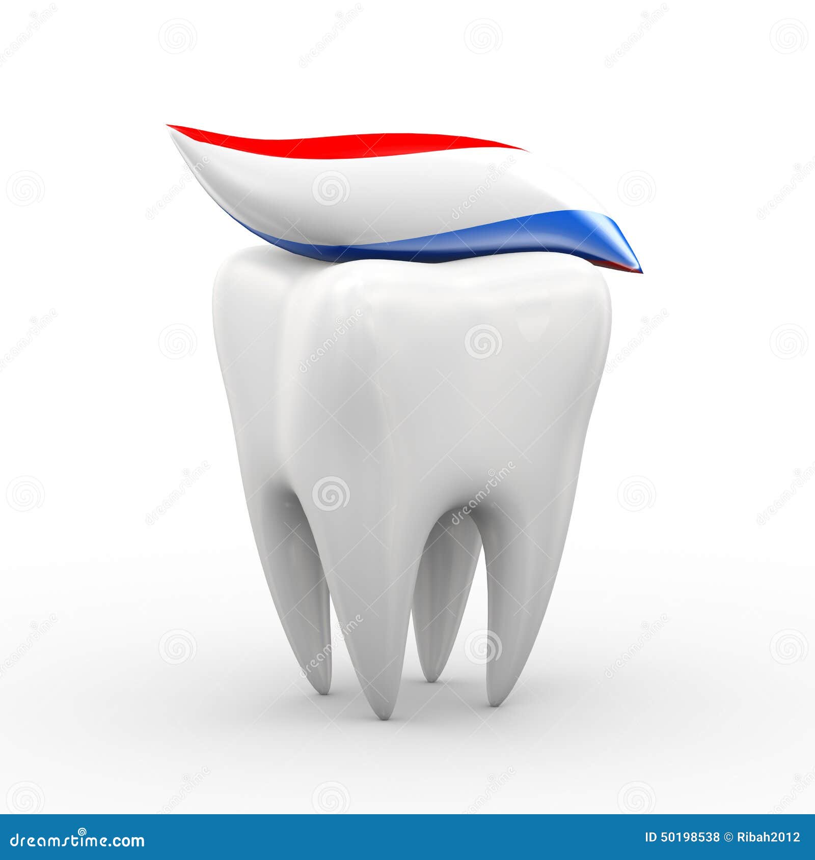 3d tooth and toothpaste stock illustration. Illustration of idea - 50198538
