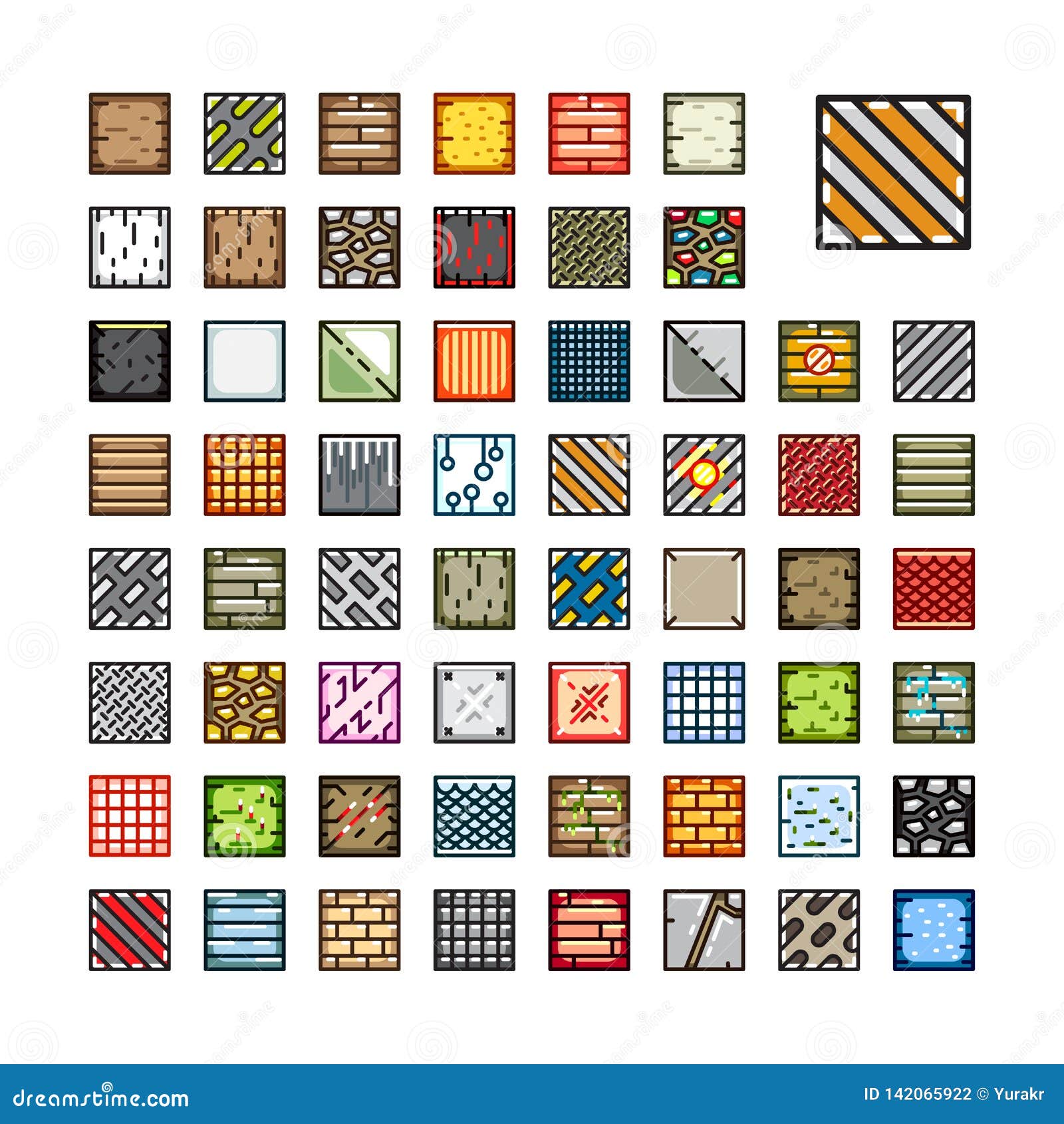 Sci-fi Top Down Tileset Vector Illustration | CartoonDealer.com #130719298