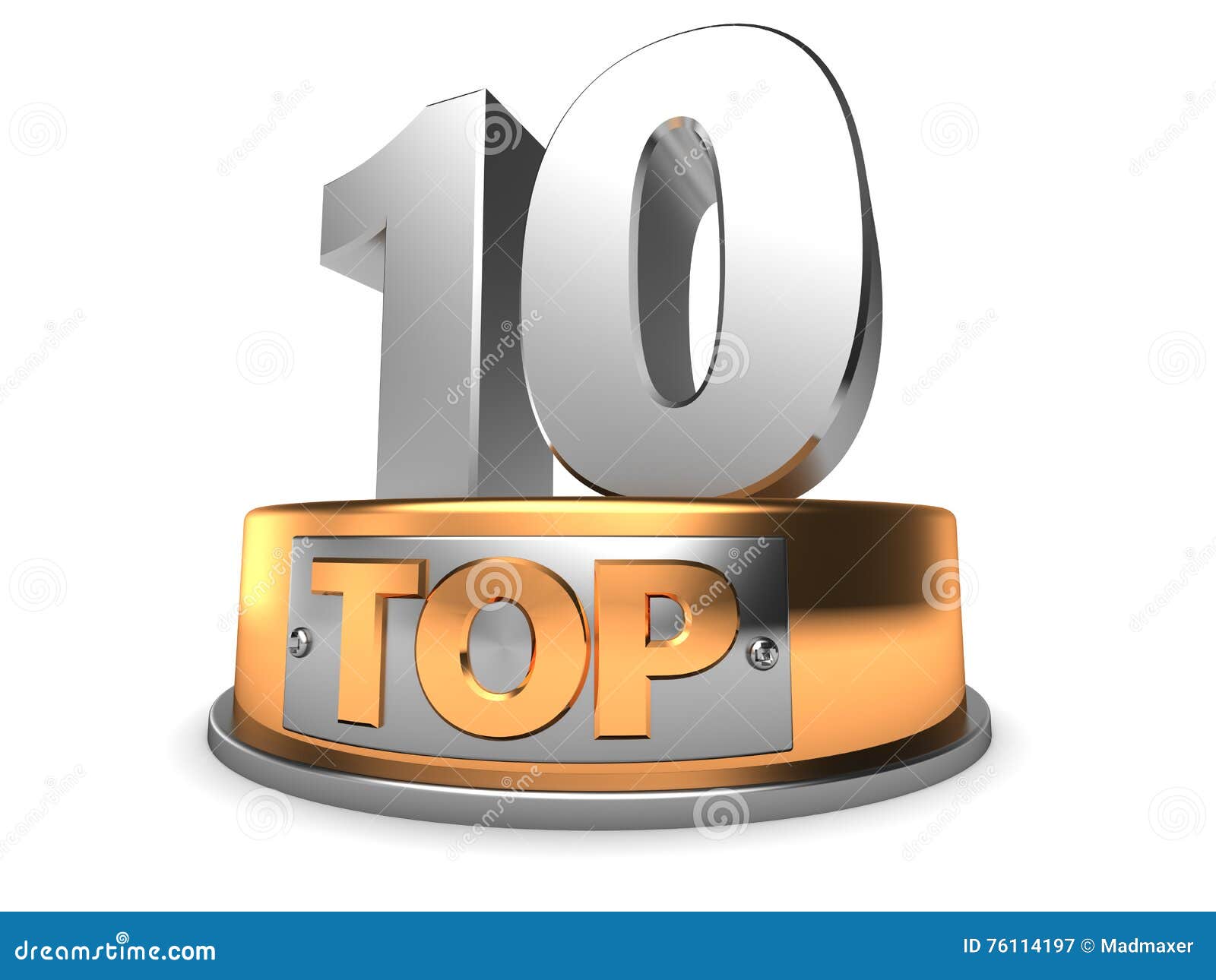 3d top 10 stock illustration. Illustration of rating - 76114197