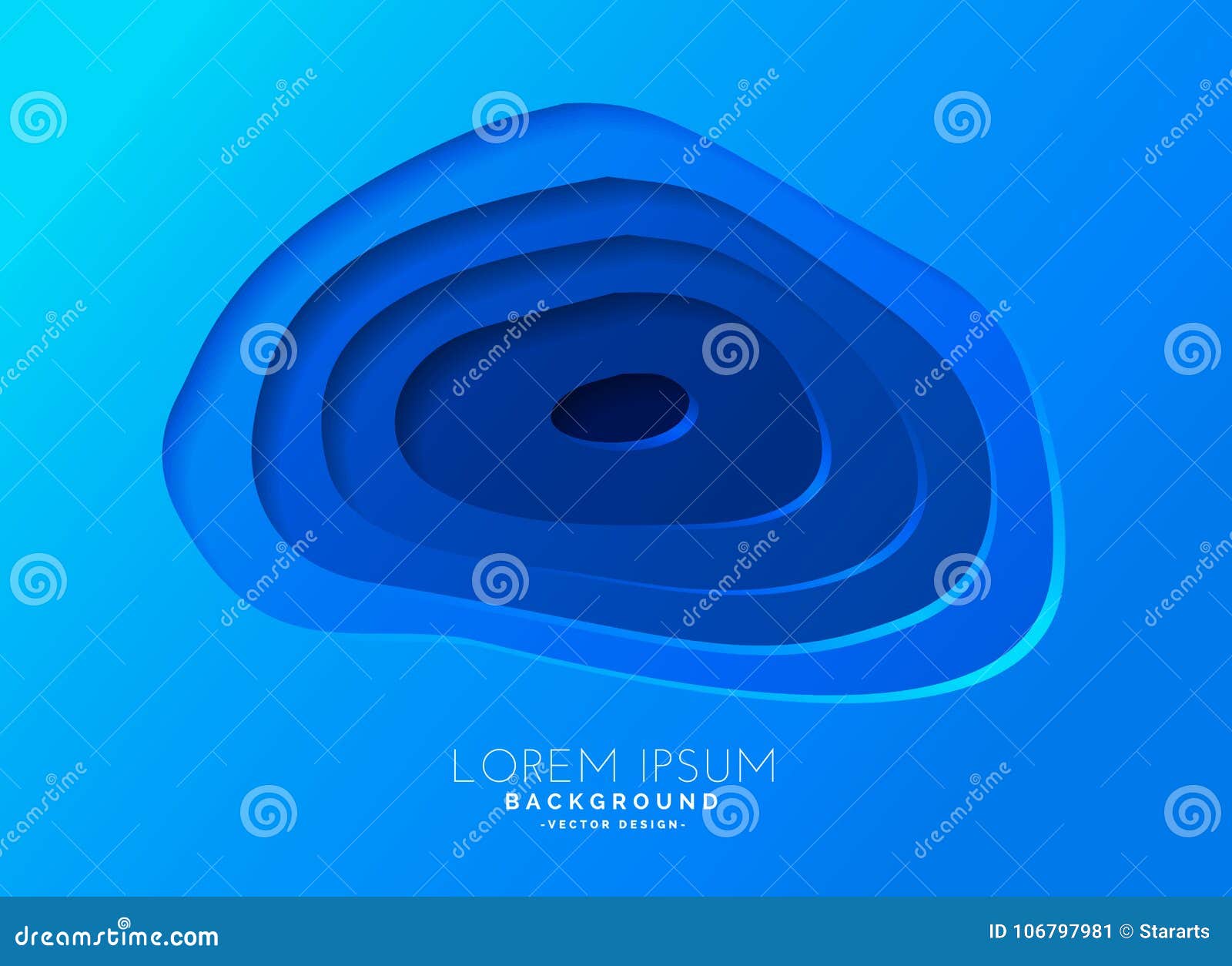 3d Topographic Contour Map of a Deep Ocean Stock Vector - Illustration ...