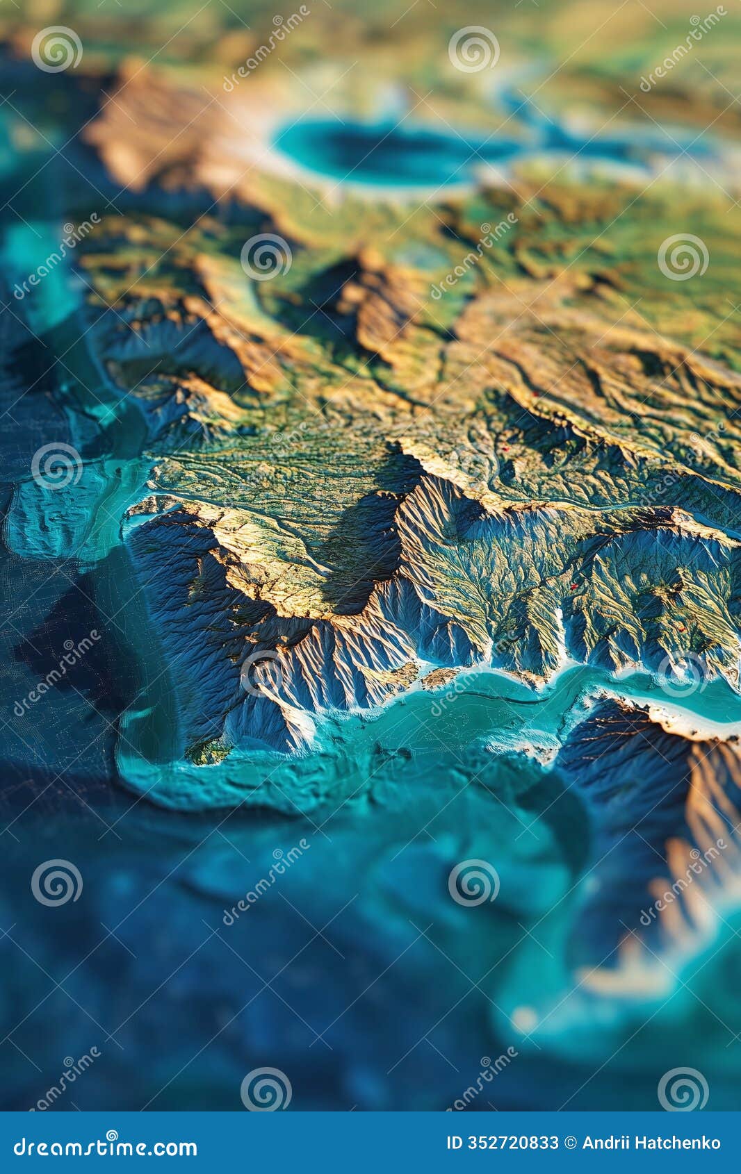 3D Topographical Map of a Coastal Region Created Using LiDAR Satellite ...