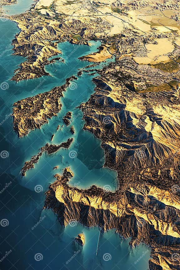 3D Topographical Map of a Coastal Region Created Using LiDAR Satellite ...
