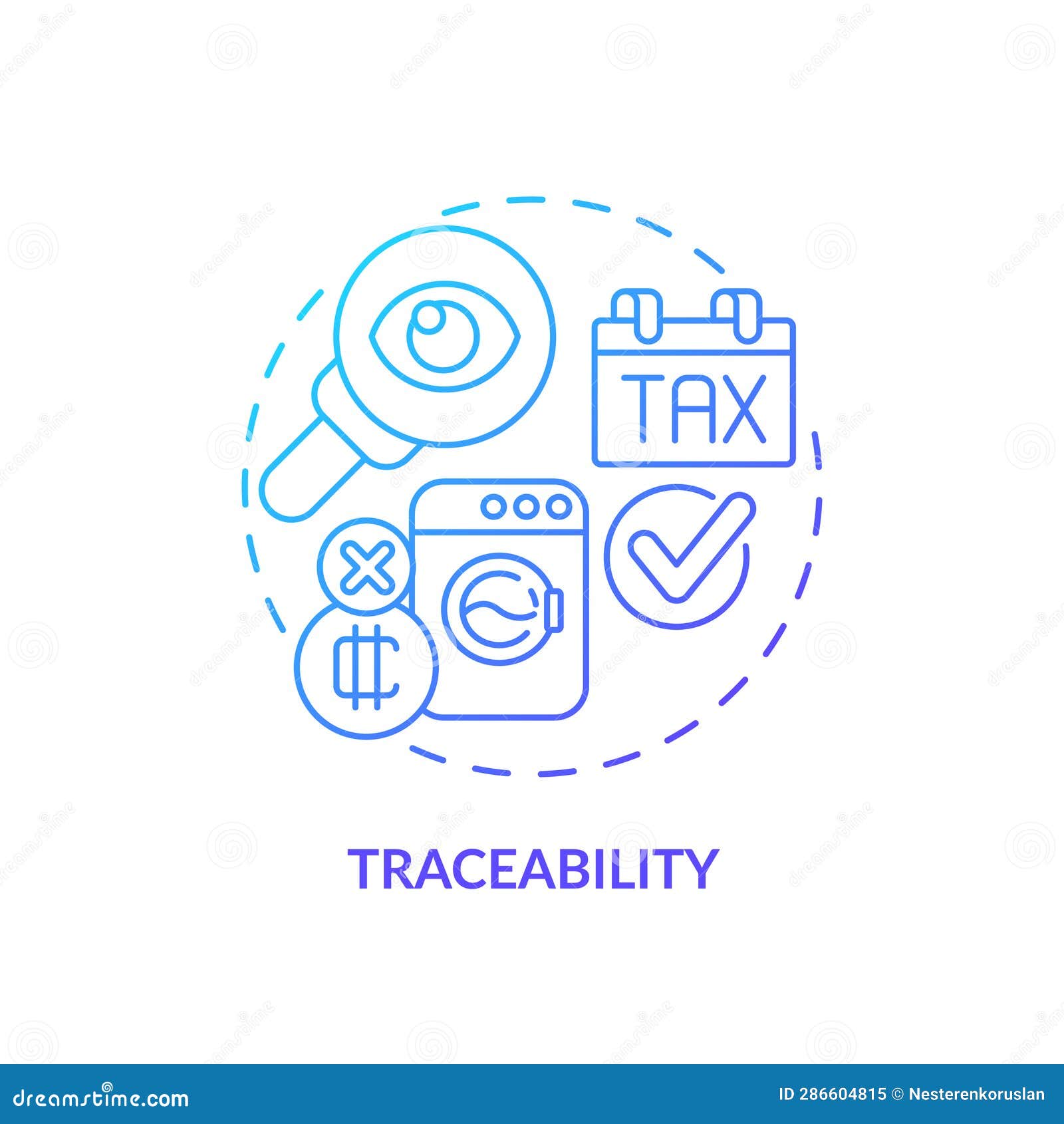 Traceability Icon Outline Style. Thin Line Creative Traceability Icon ...