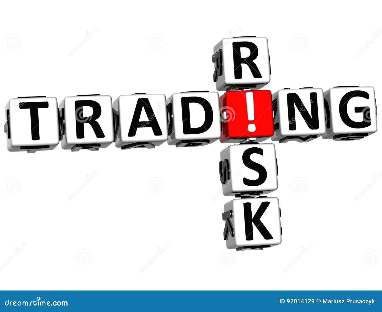 3D Trading Risk Crossword stock illustration. Illustration of fail ...