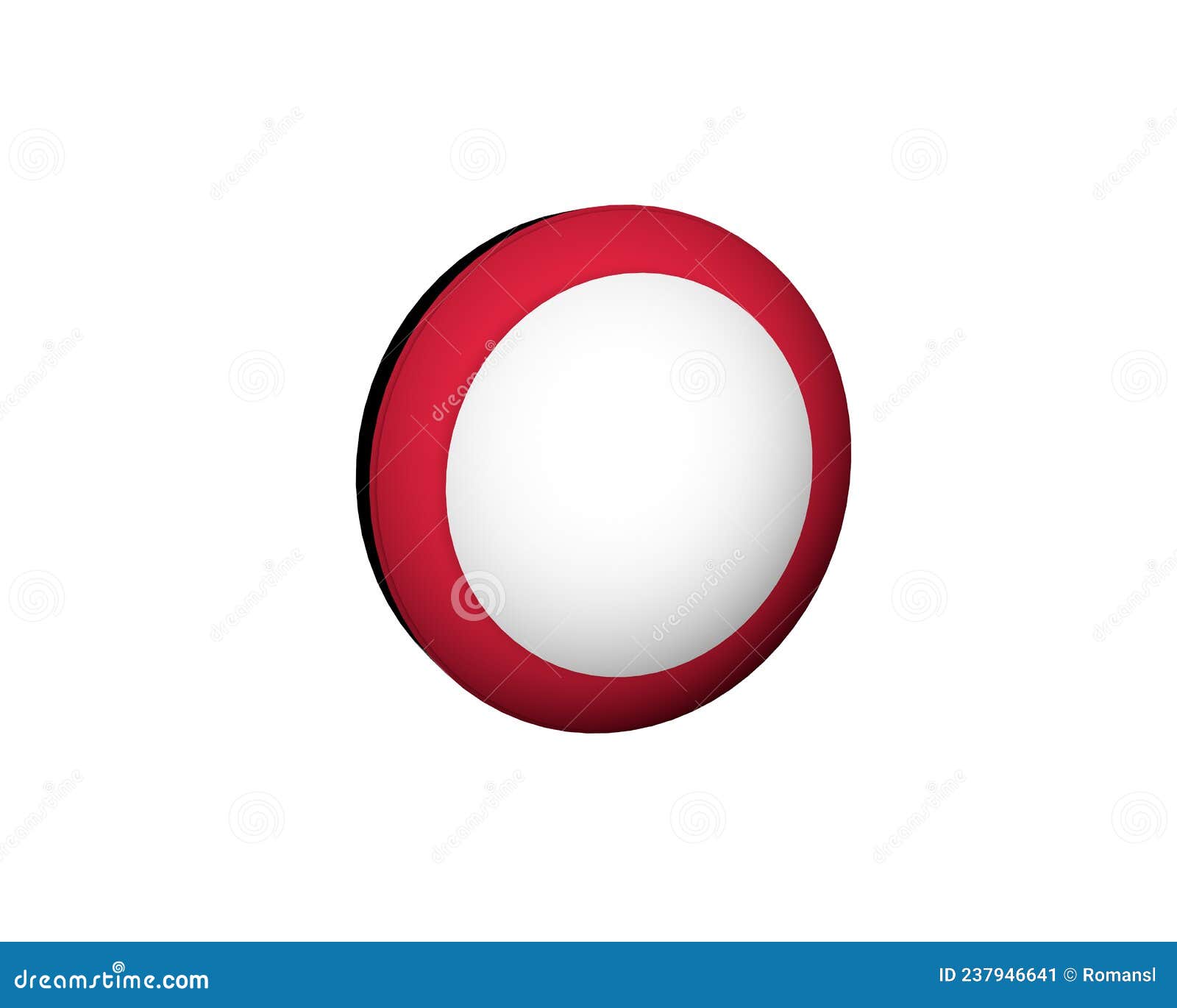 3d Traffic Sign `no Entry`. 3d Illustration Stock Illustration ...