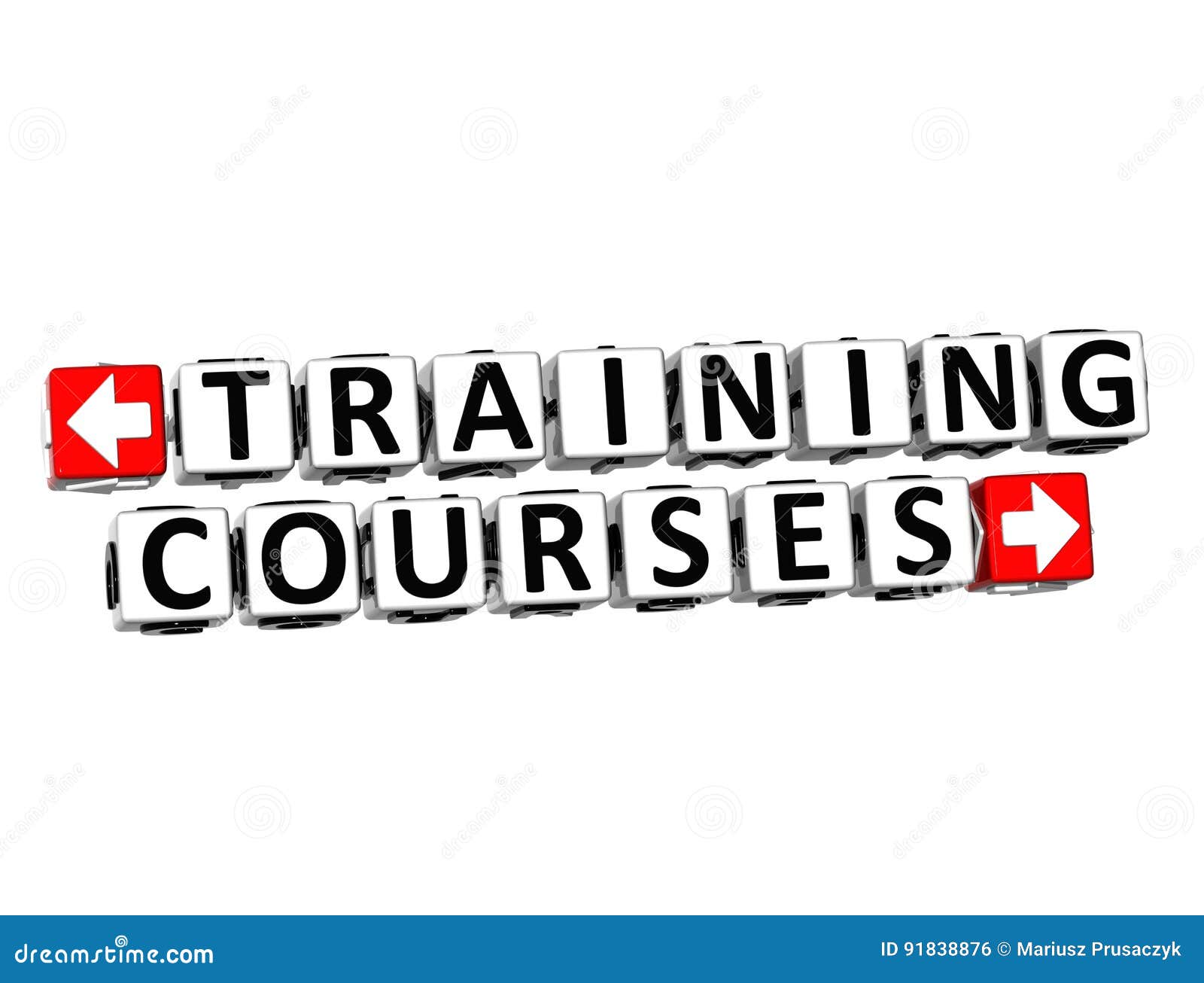 3D Training Courses Button Click Here Block Text Stock Illustration ...