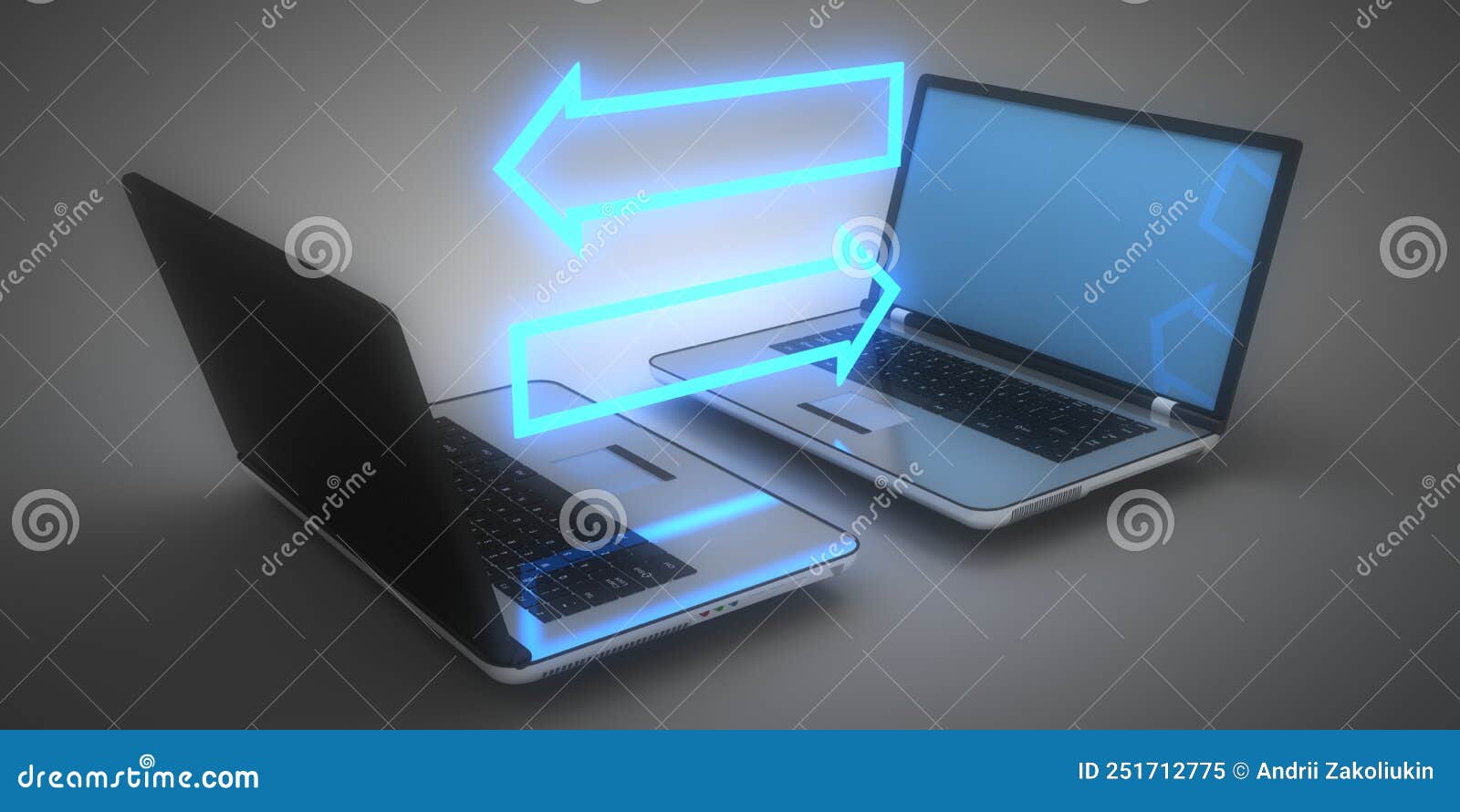 Transfer Data Concept. 3d Illustration Stock Illustration ...