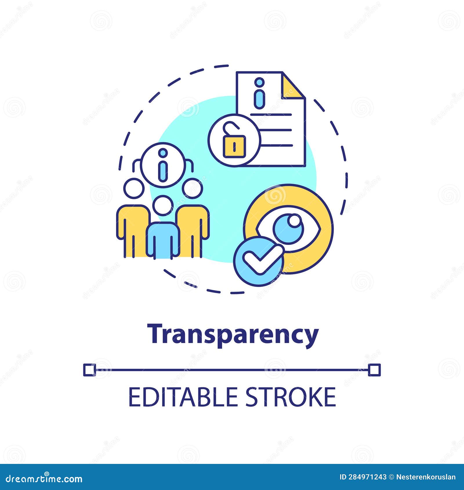 2D Transparency Concept Linear Icon Stock Vector - Illustration of flat ...