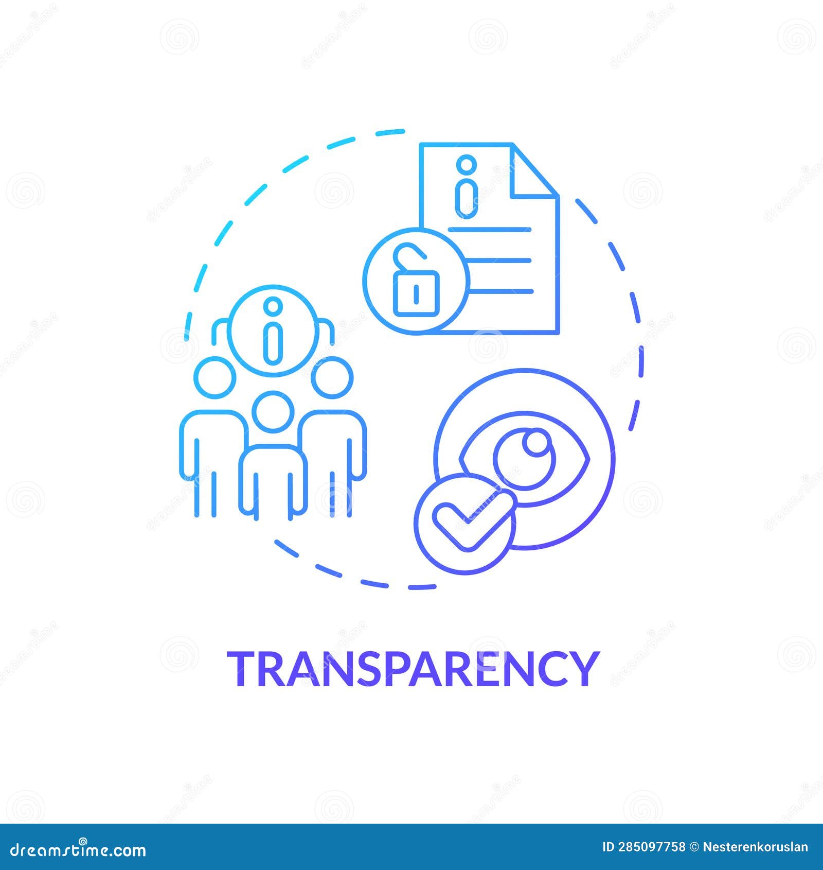 2D Transparency Concept Linear Icon Stock Vector - Illustration of data ...