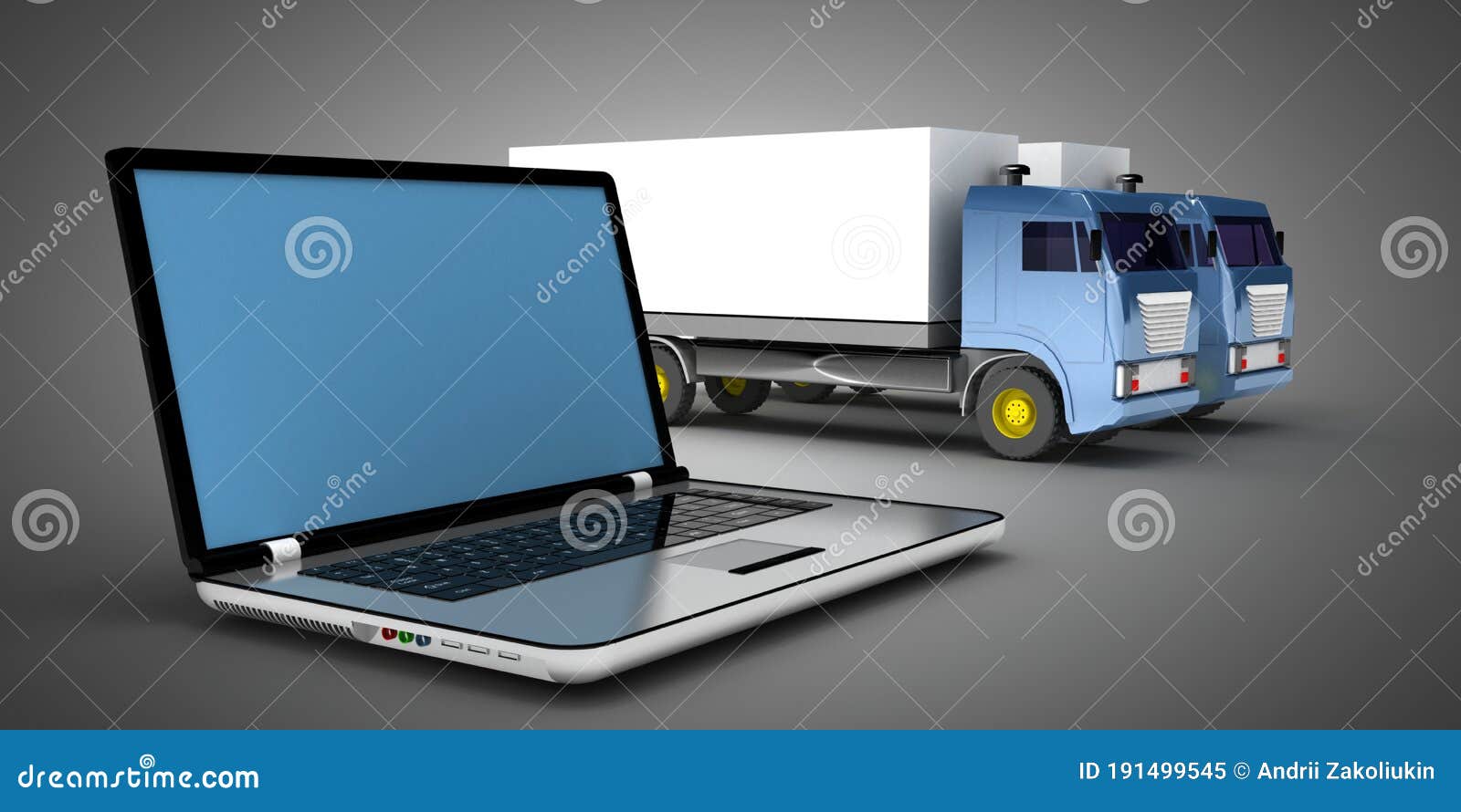 3D Transport Logistic Concept. 3d Illustration Stock Illustration ...