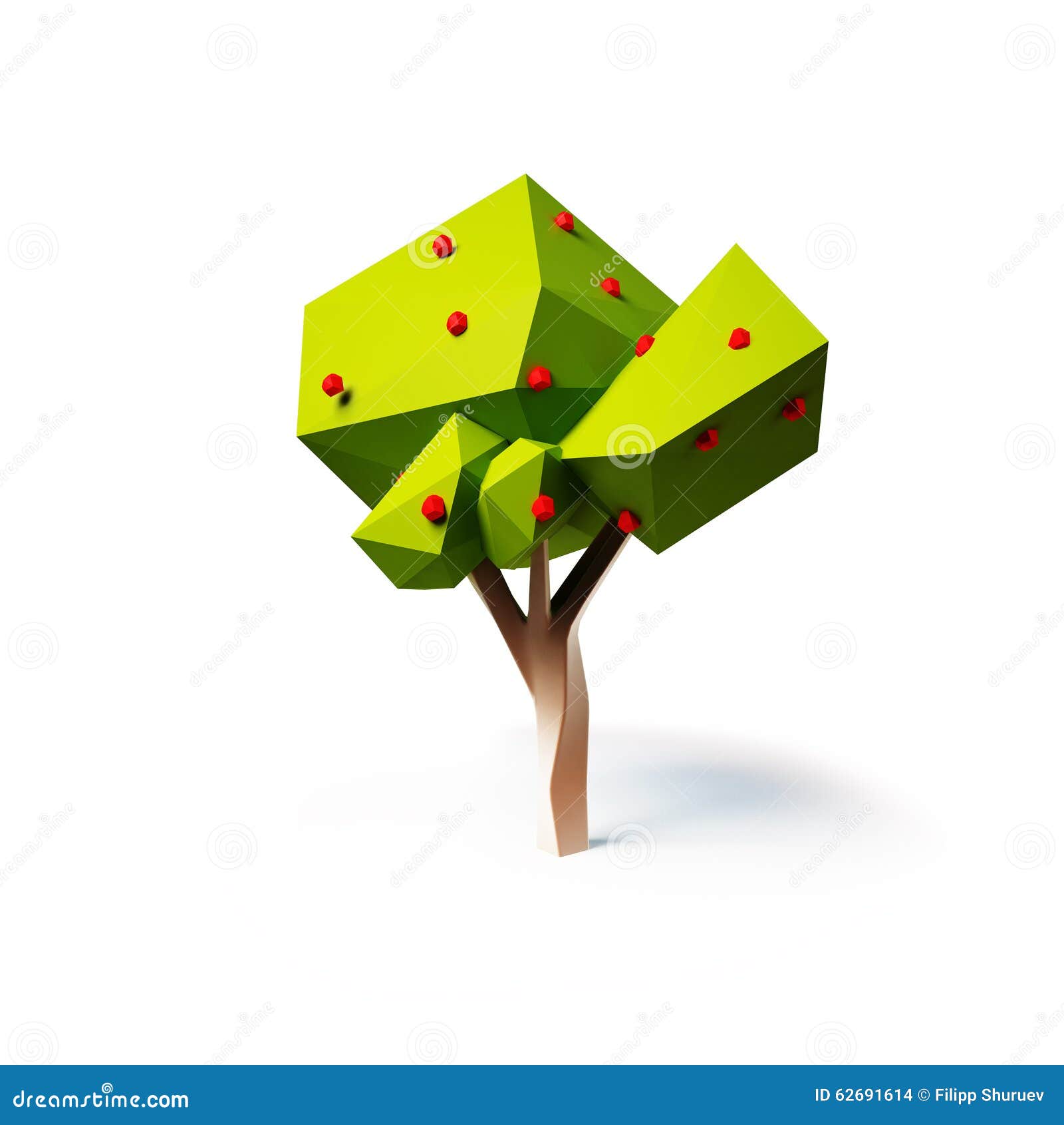 3d tree stock illustration. Illustration of trendy, natural - 62691614